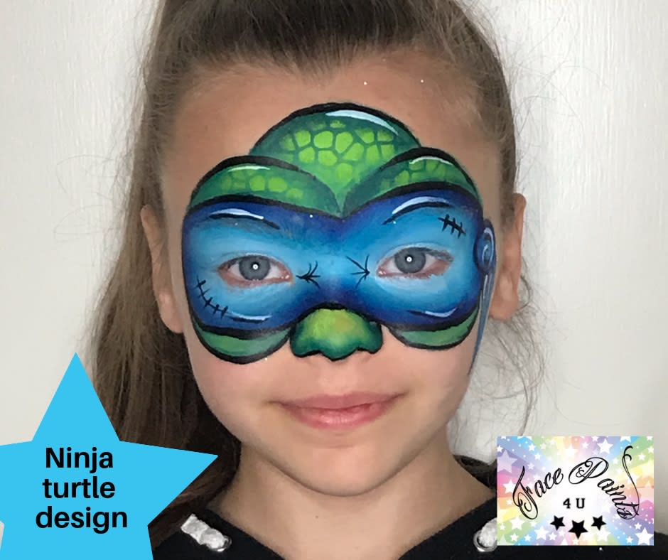 Leonardo Ninja Turtle Face Paint