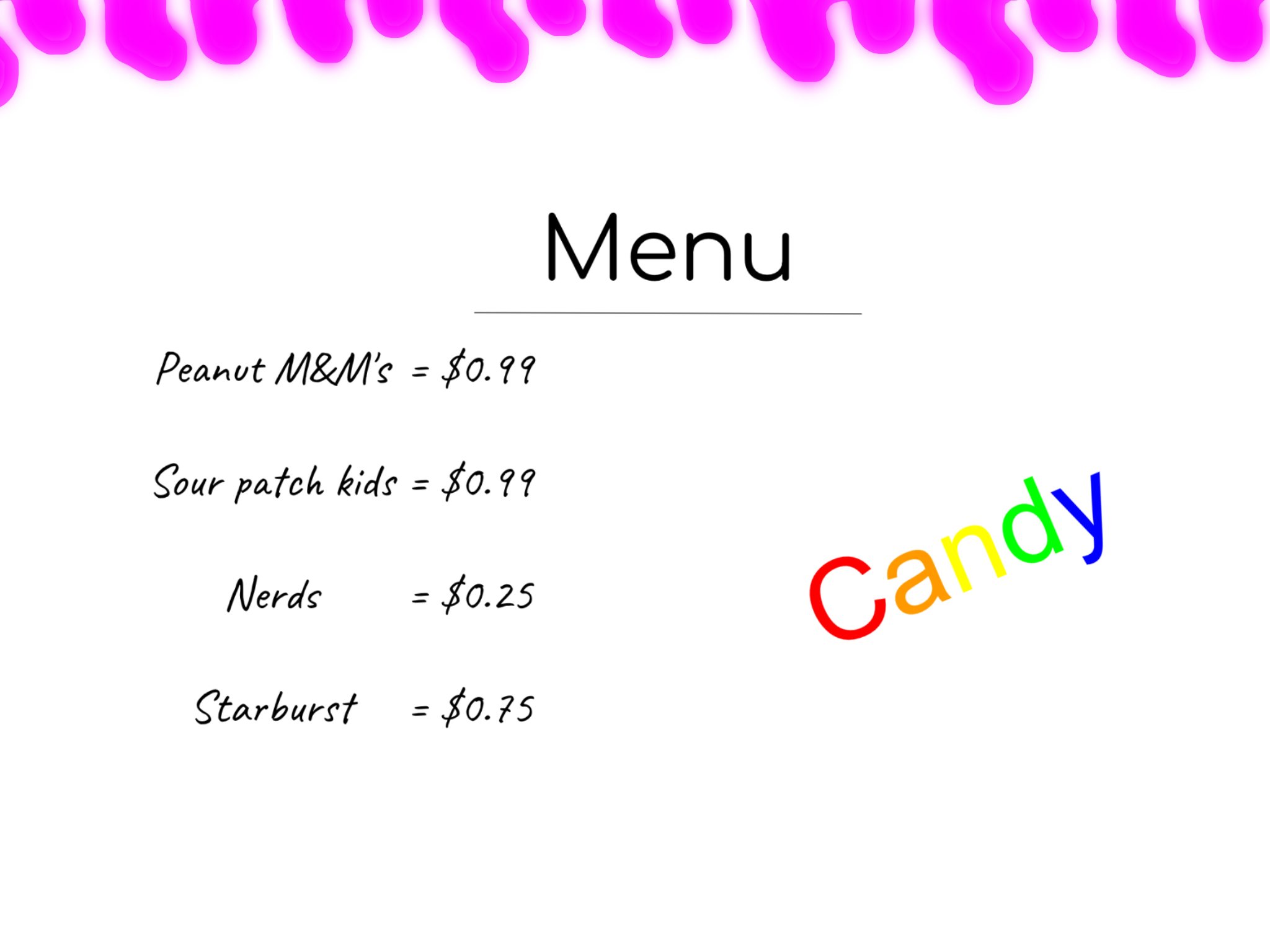 Candy Menu - We Sell - Deal Candys - Sweet Shop | Pottstown