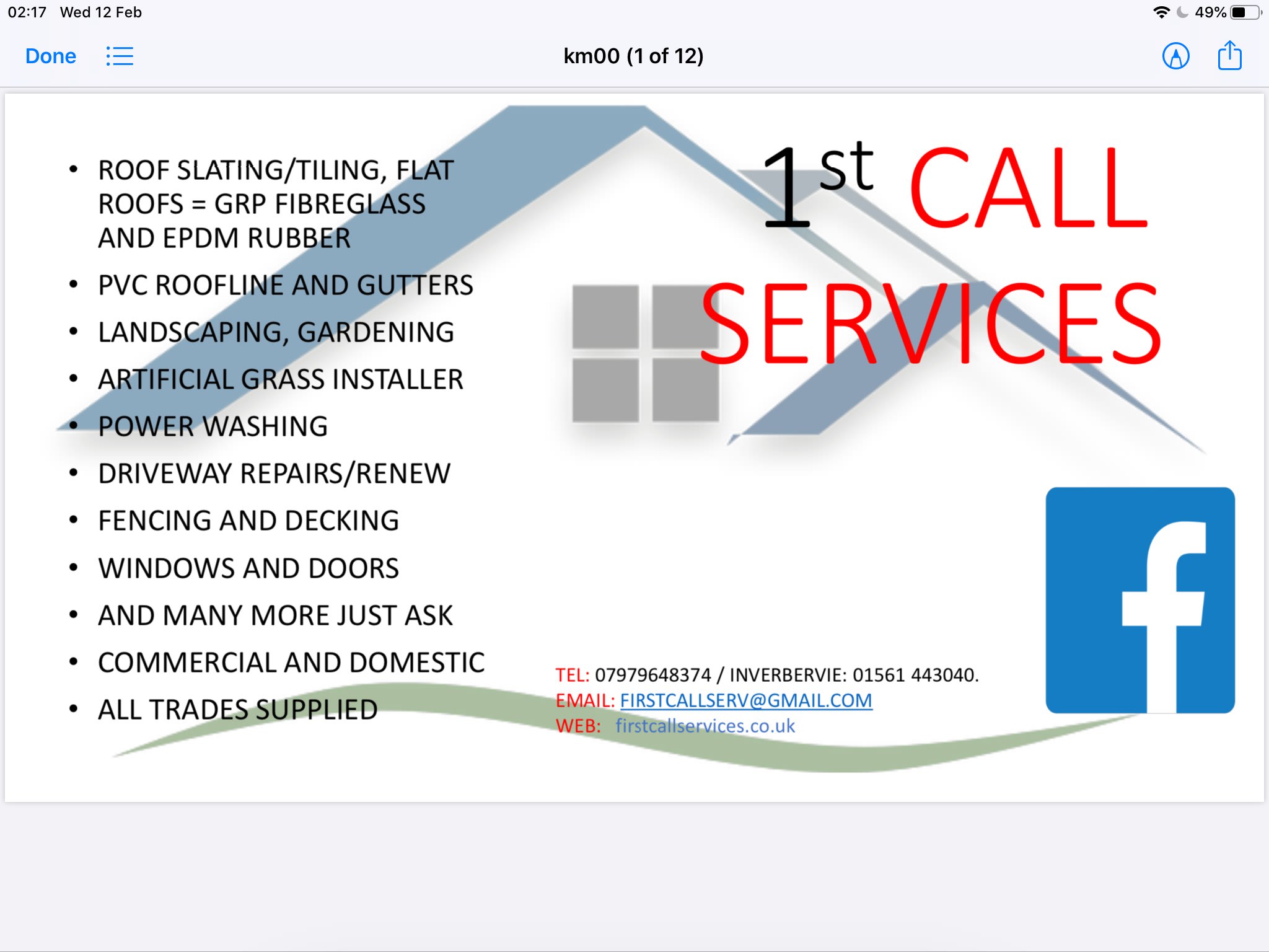 1st Call Services | Handyman Service in Aberdeenshire