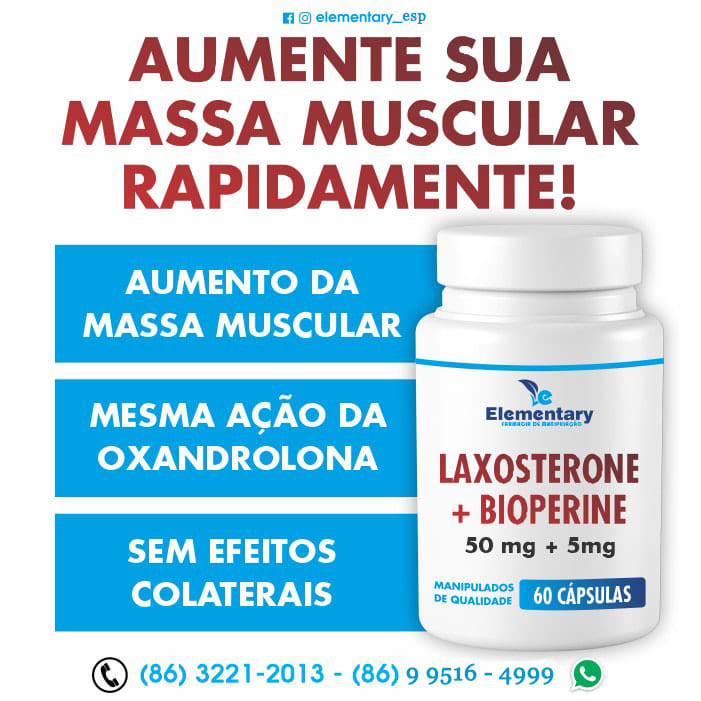 (Laxosterone 50mg + Bioperine 5mg - Oferecemos - Elementary Farmácia de ...