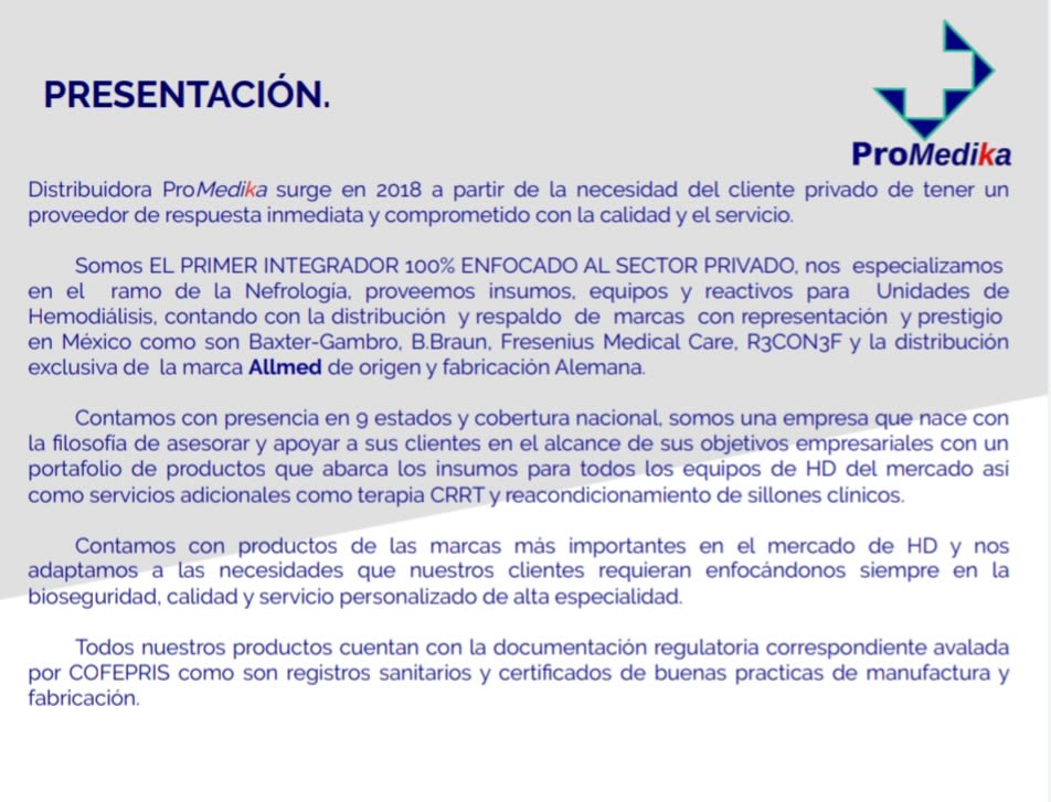 Promedika - Suministro de equipo médico | Ciudad de México