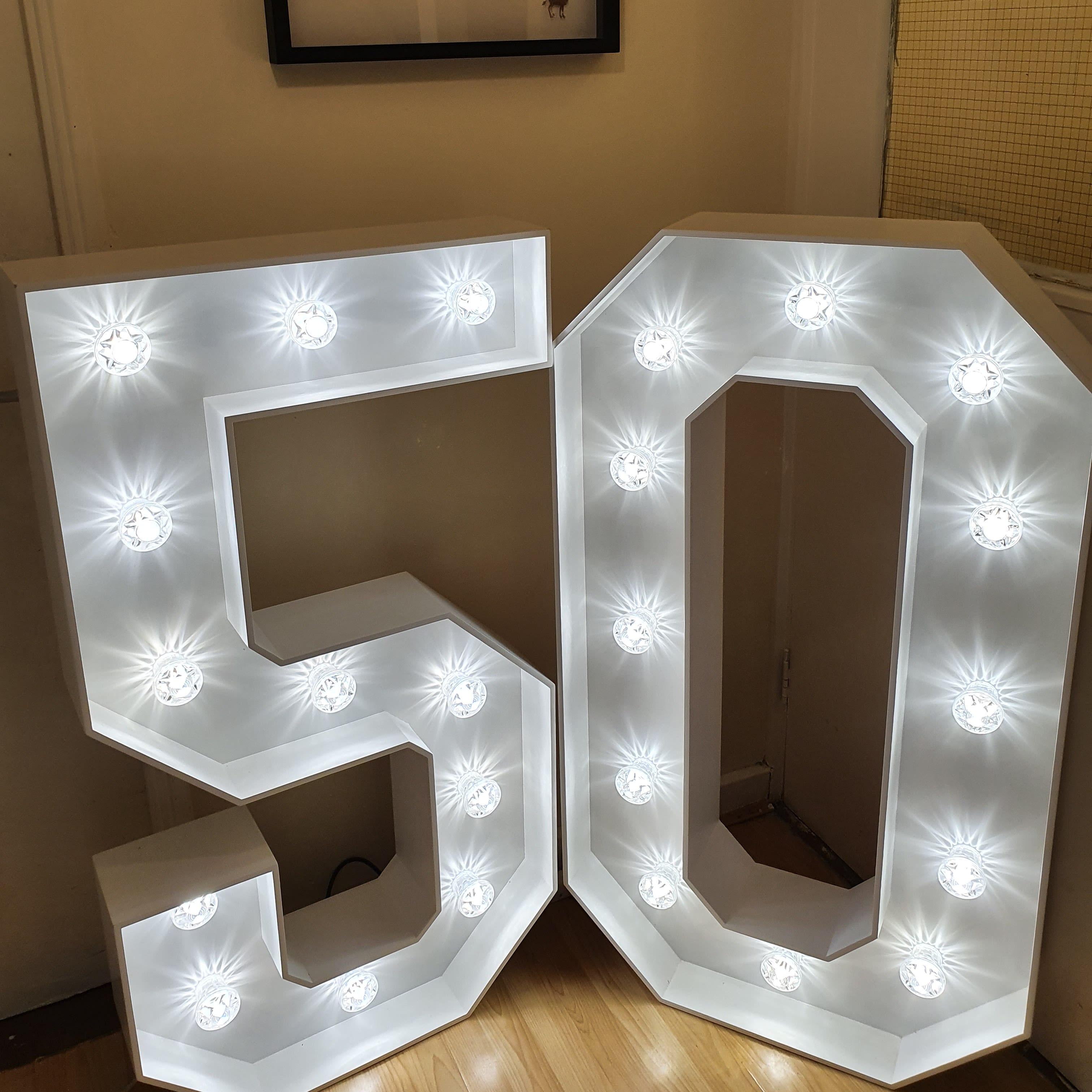 LED 50 - LED LIGHTUP NUMBERS - Moe Event Hire - Furniture Rental | London