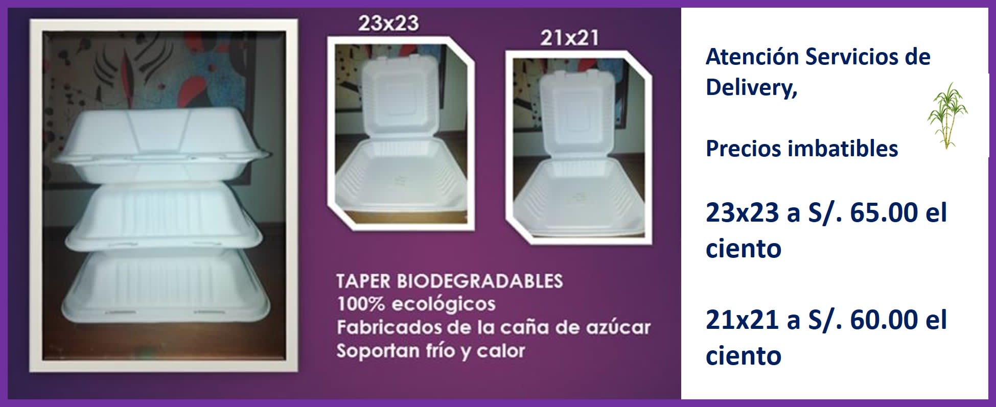 Tapers - Productos biodegradables - Bio Muchik - Tienda de envases ...