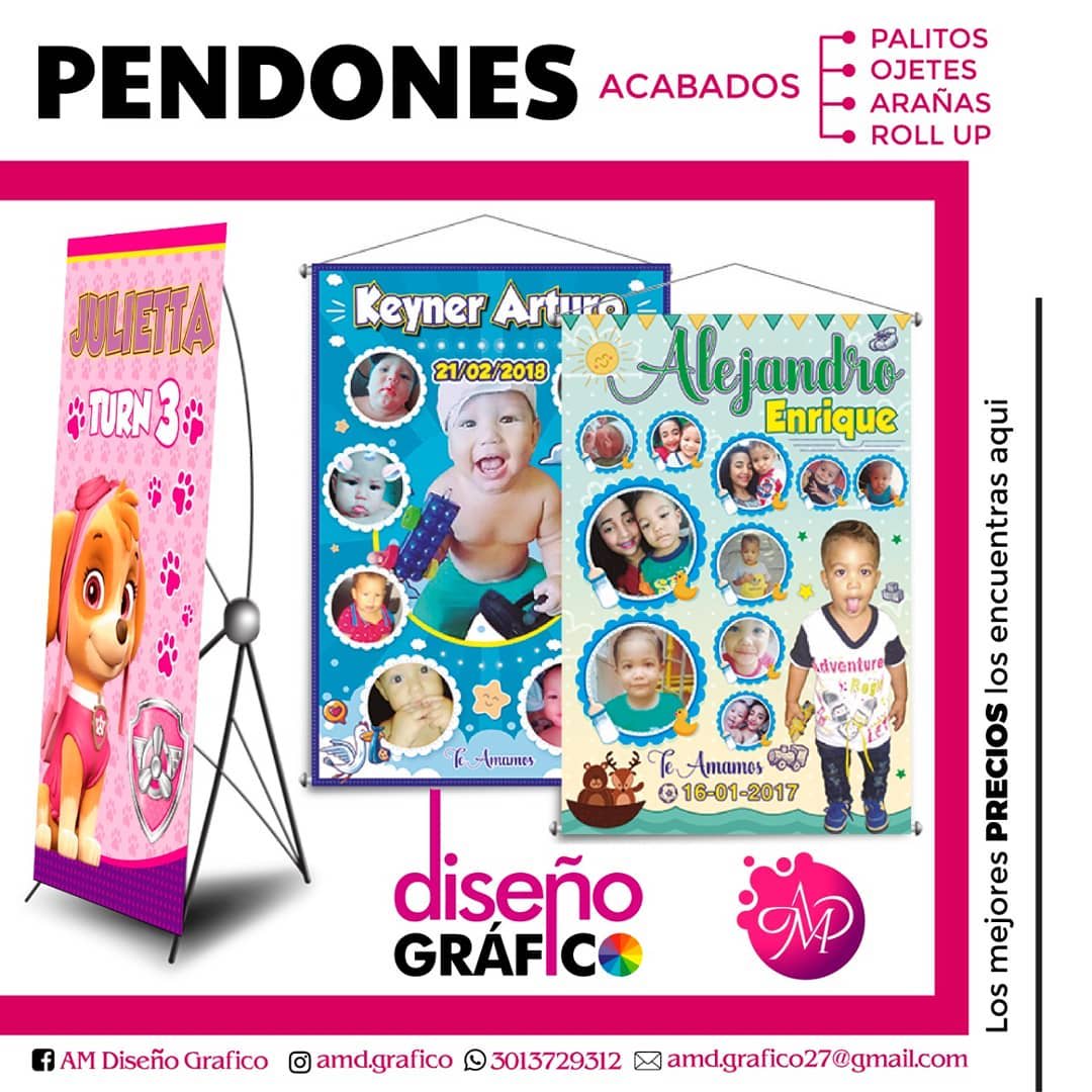 Pendones - Diseño y publicidad - AM Diseño Gráfico - Diseño y ...