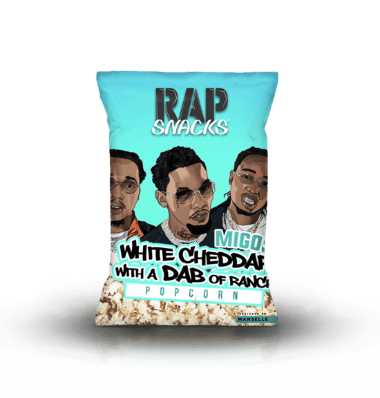 Migos | White Cheddar With A Dab Of Ranch Popcorn - Big Bags - Smack N ...