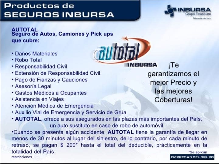Seguro de vehiculo - Seguros - Seguros Inbursa | San Juan del Río