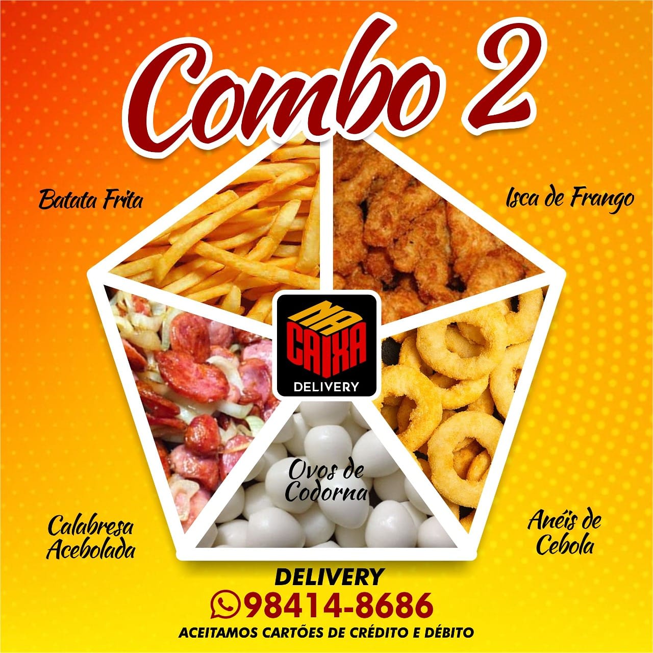 Combo 2 - Nossos Combos - Na Caixa Delivery - Lanchonete | Mesquita
