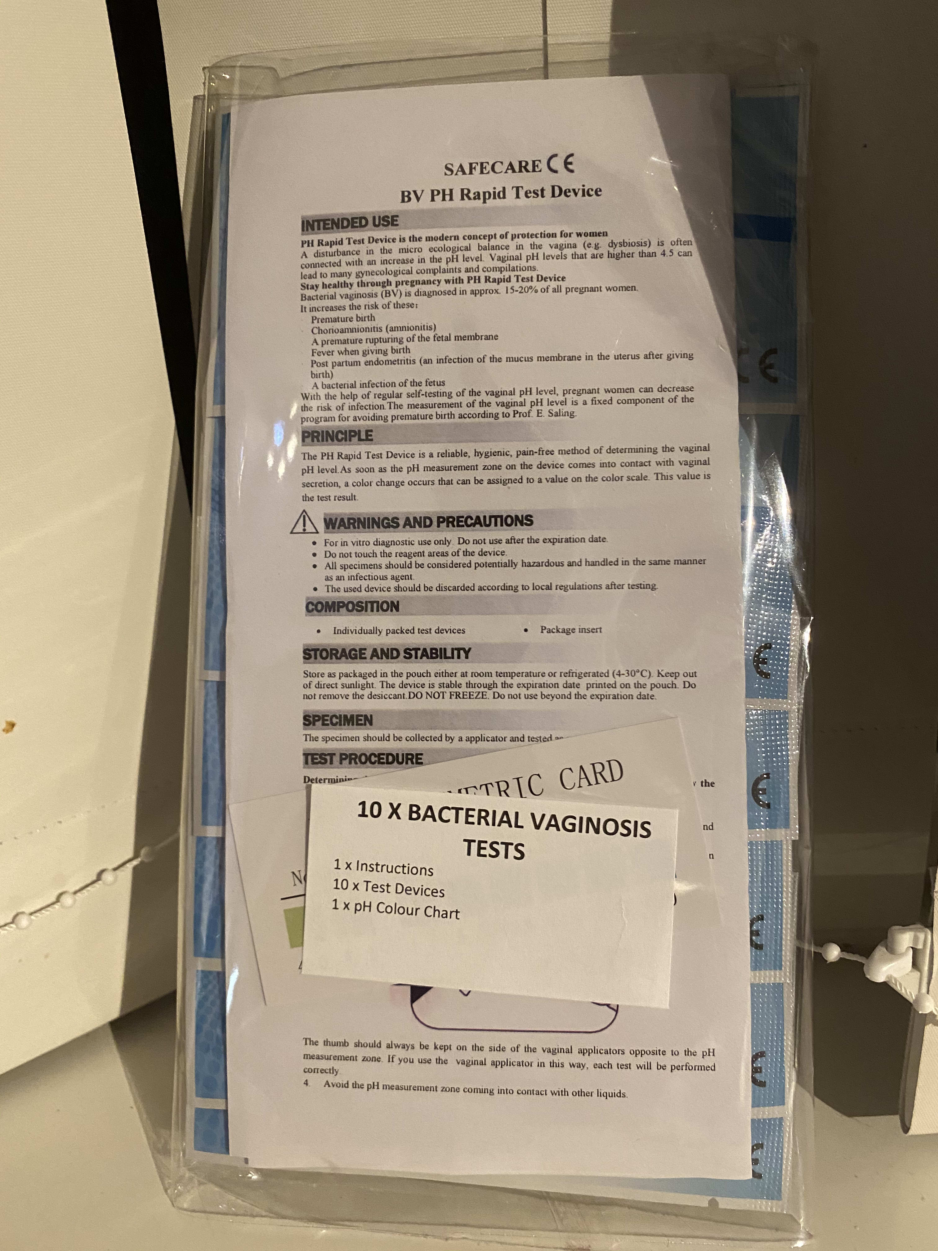 BV PH Test with colour chart ( 10) - Home Health Checks - Gyawu Medical ...