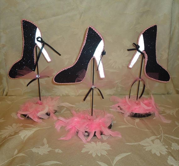 Shoe Centerpieces Ideas Stiletto Shoe Centerpiece We Offer VML