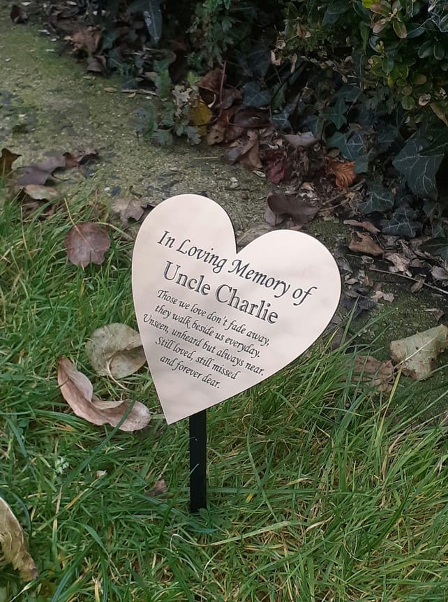 Personalised Memorial Plaque Grave Plaque Memory Tree Marker ...