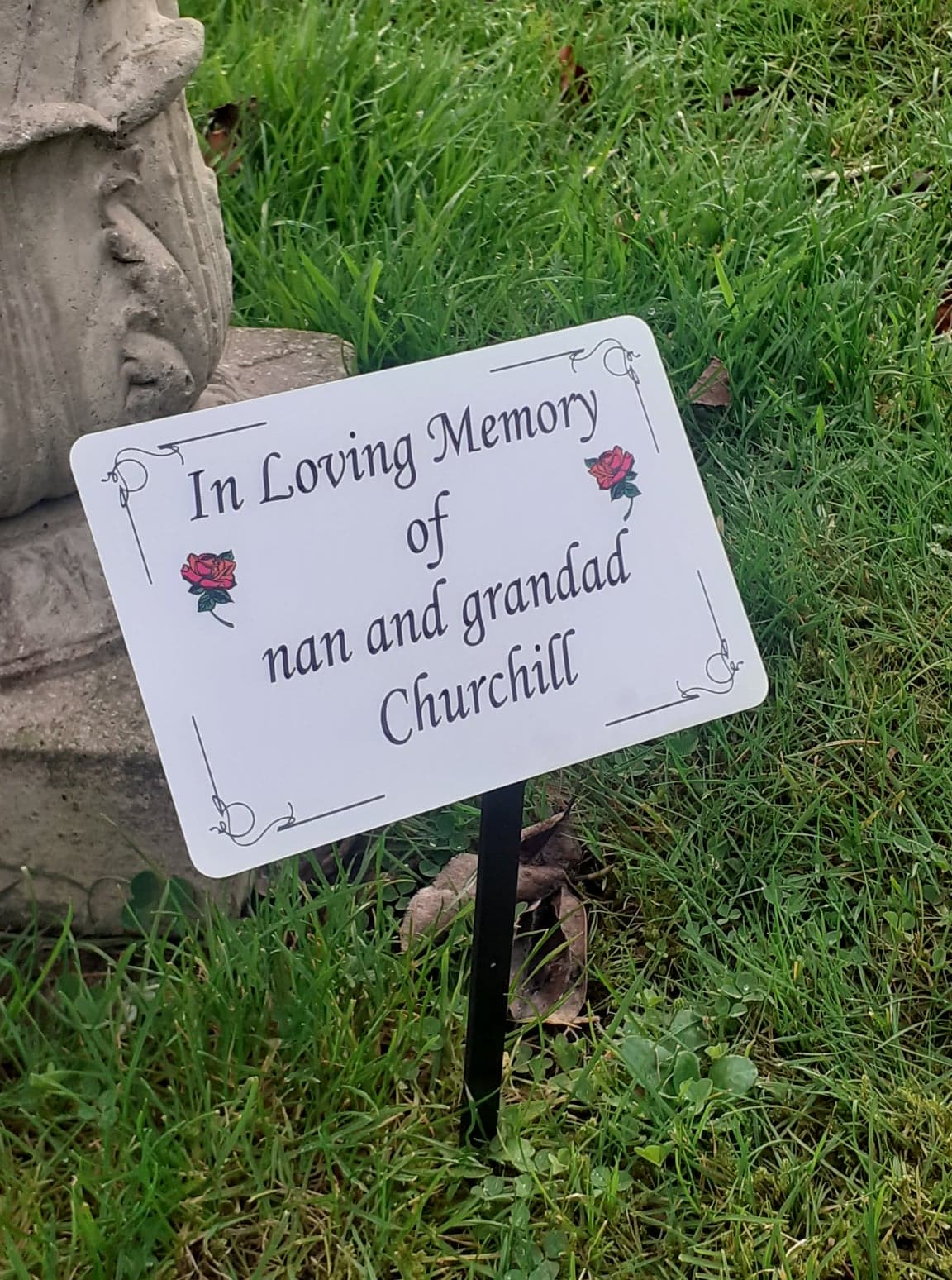 memorial Grave plaque Marker Tree Dedication Marker Grave Remembrance ...
