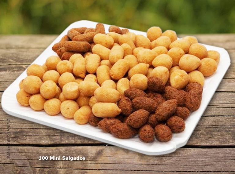 100 Mini Salgados Sortidos - Combos Sem Bebida - Fábrica de Salgados ...
