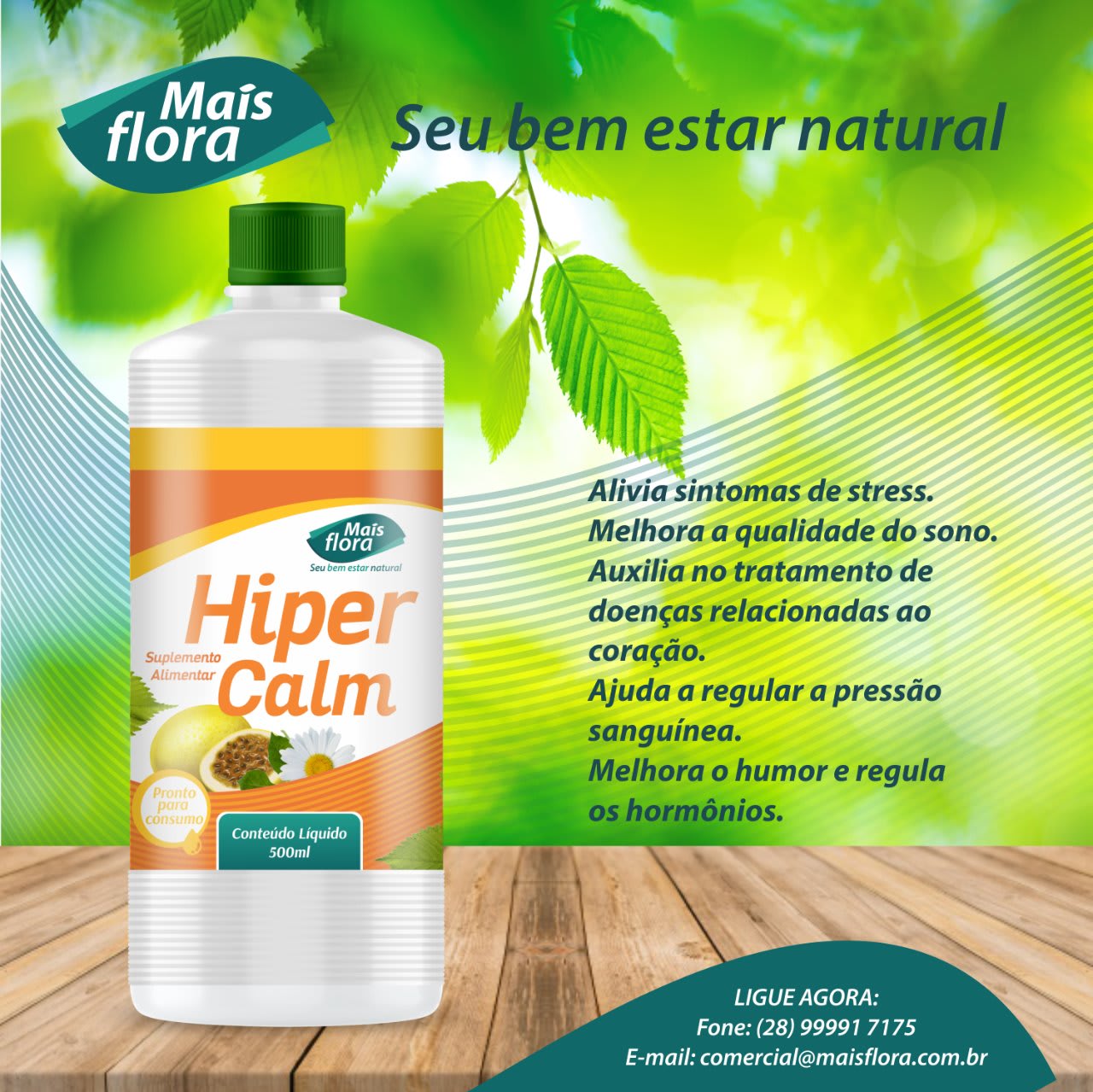 Hiper Calm 500ml - Mais Flora - Fábrica de Produtos Naturais - Mais ...