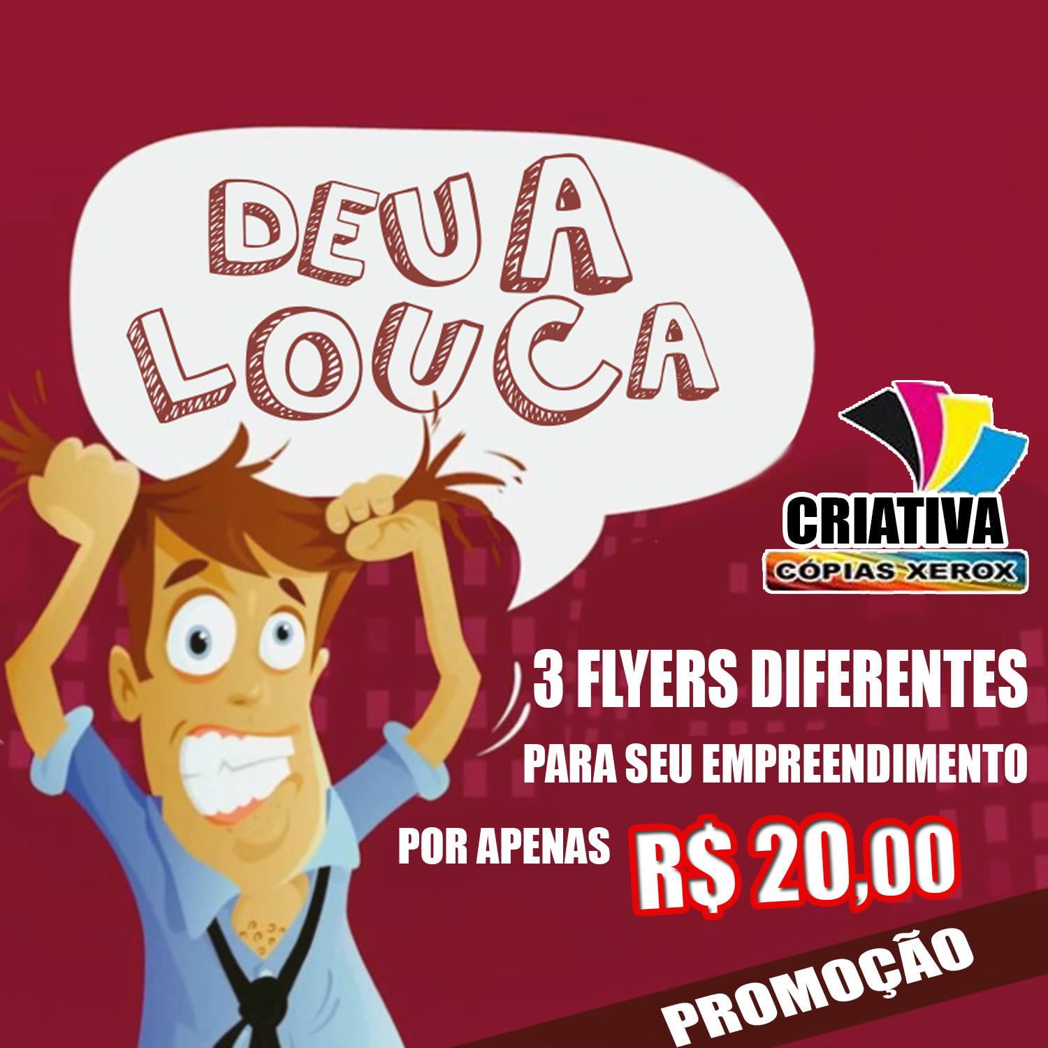 Flyer Digital 3 Diferentes - Produtos - Criativa Cópias Xerox - Serviço ...
