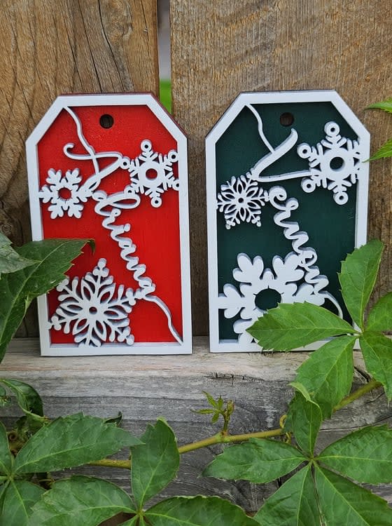 Personalized Name Tag, Custom Gift Tag - Christmas Collection, Custom ...