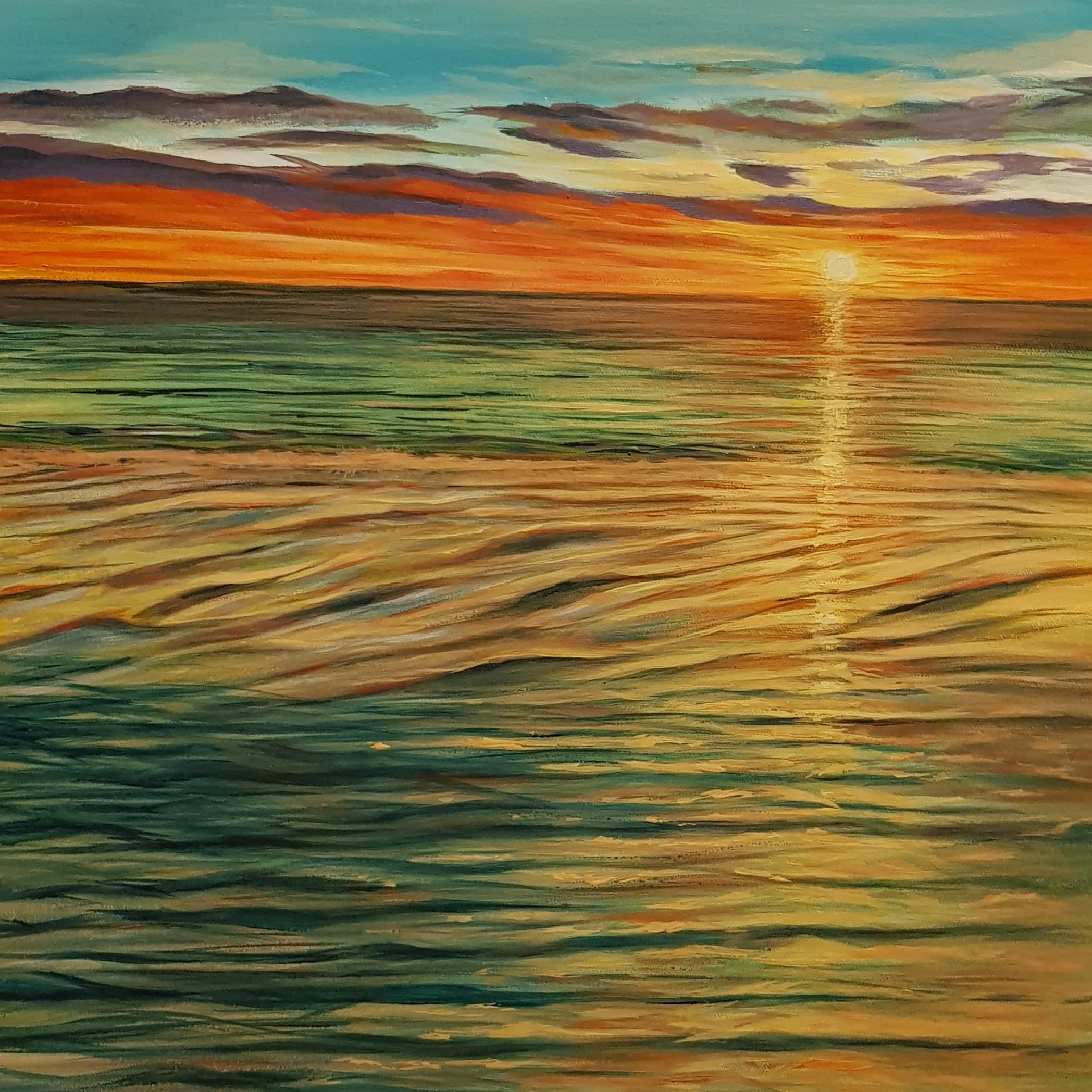 Golden ( 1of 3) 50x50cms - Original paintings sea/skyscapes ...