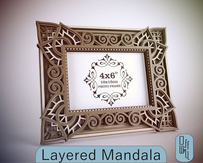 F02 Layered Photo Frames, Wall Hanging, Free Standing, Picture Frame ...