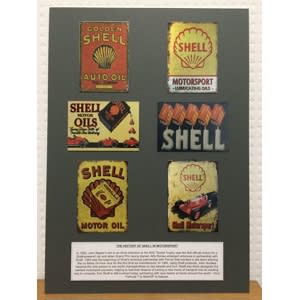 Shell in Motorsport - Vintage Tin Sign Advertisements - Shell Oil ...