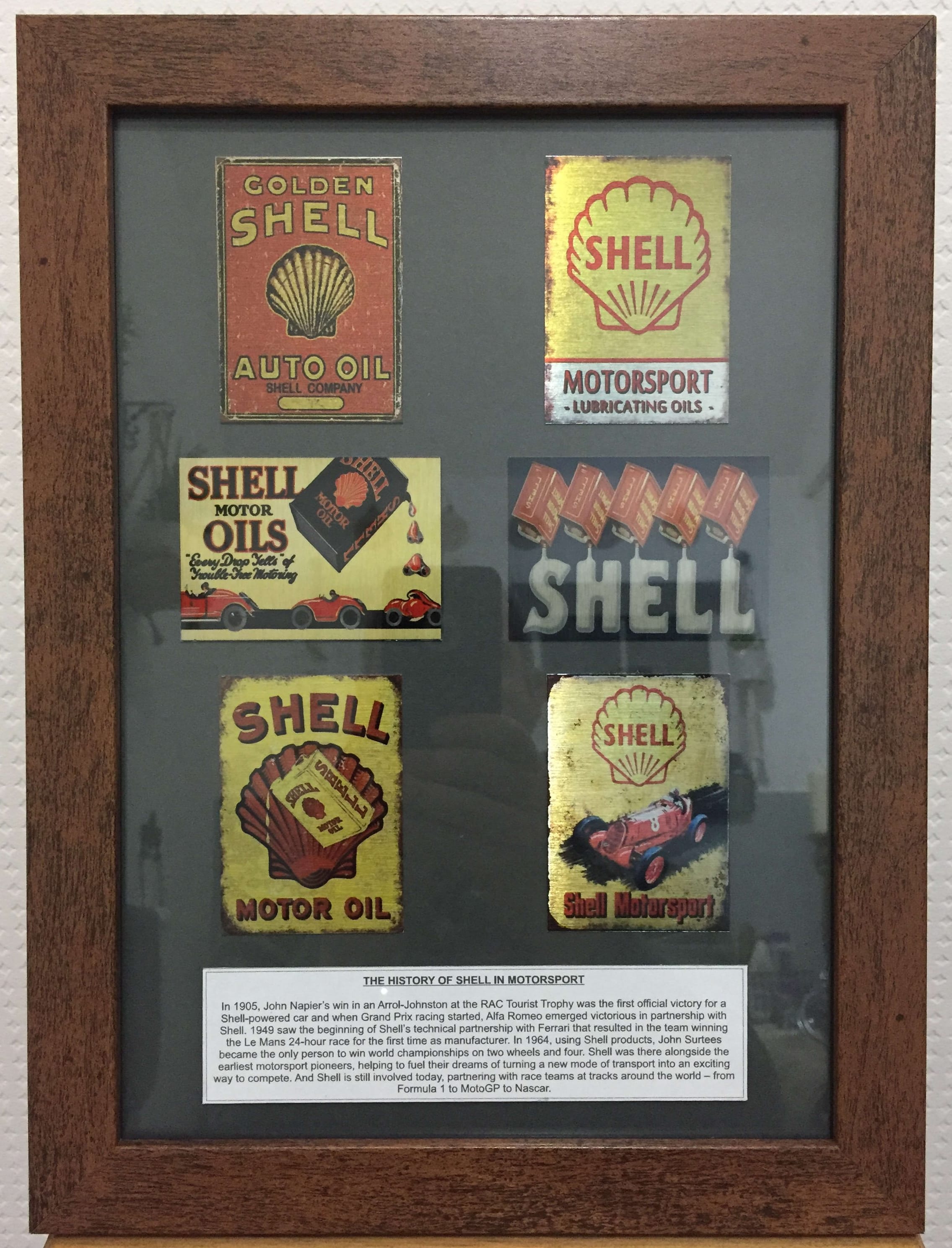 Shell in Motorsport - Vintage Tin Sign Advertisements - Shell Oil ...