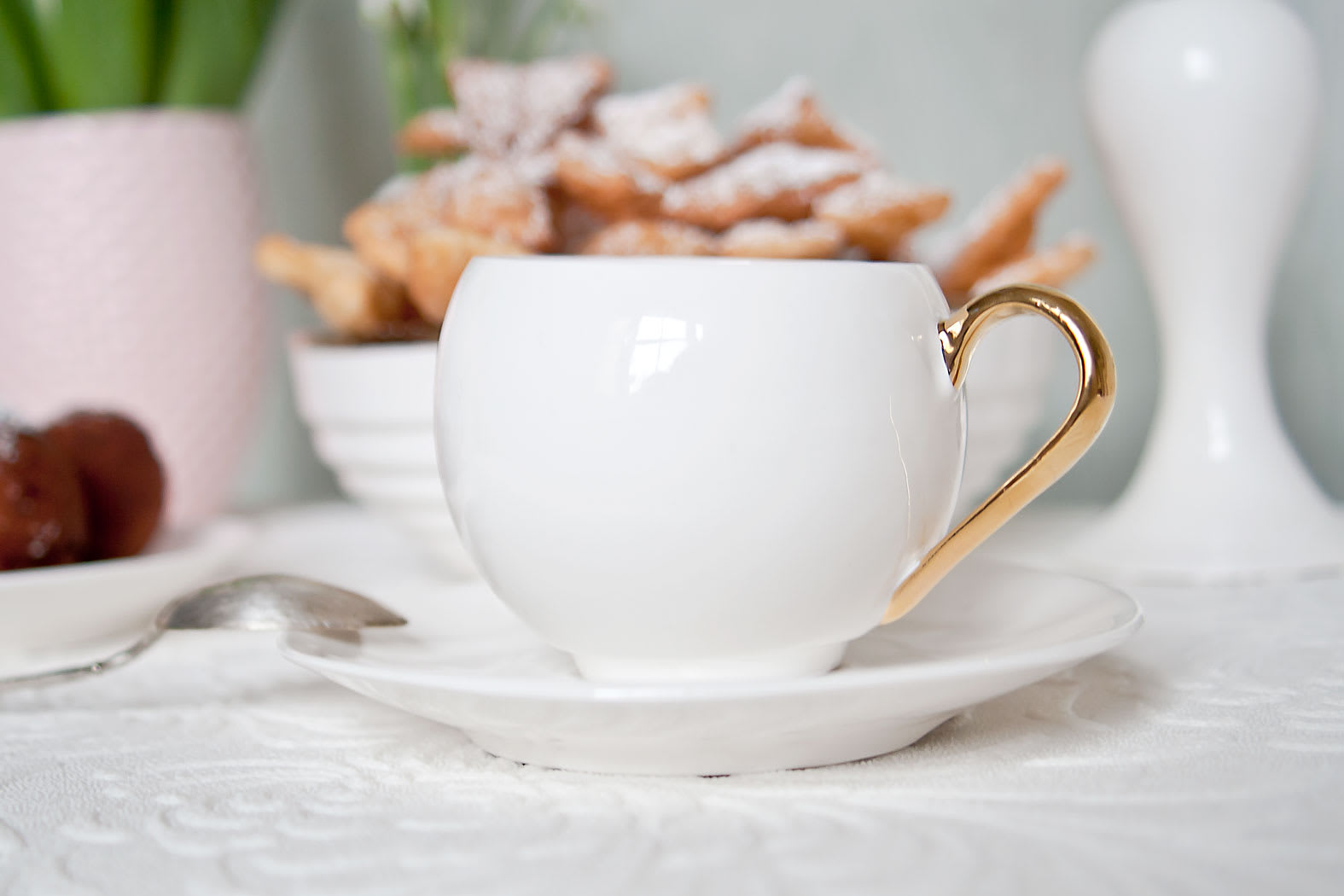 Porcelain teacup and saucer - Cups - Kina Ceramics | Ceramic Shop in Oxford