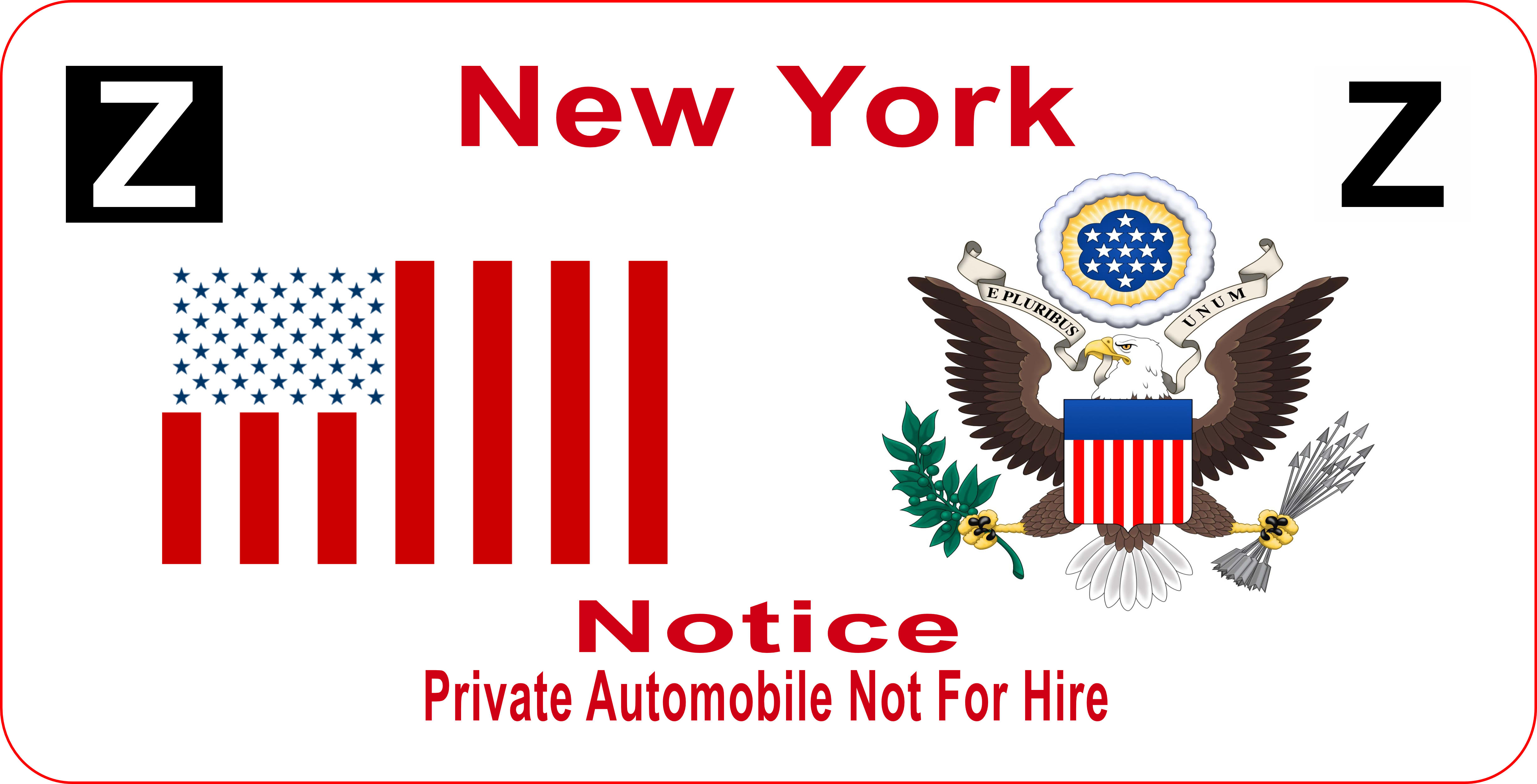 Z Plate New York Basic - New York - ASN Plates and More | Sign Maker in ...