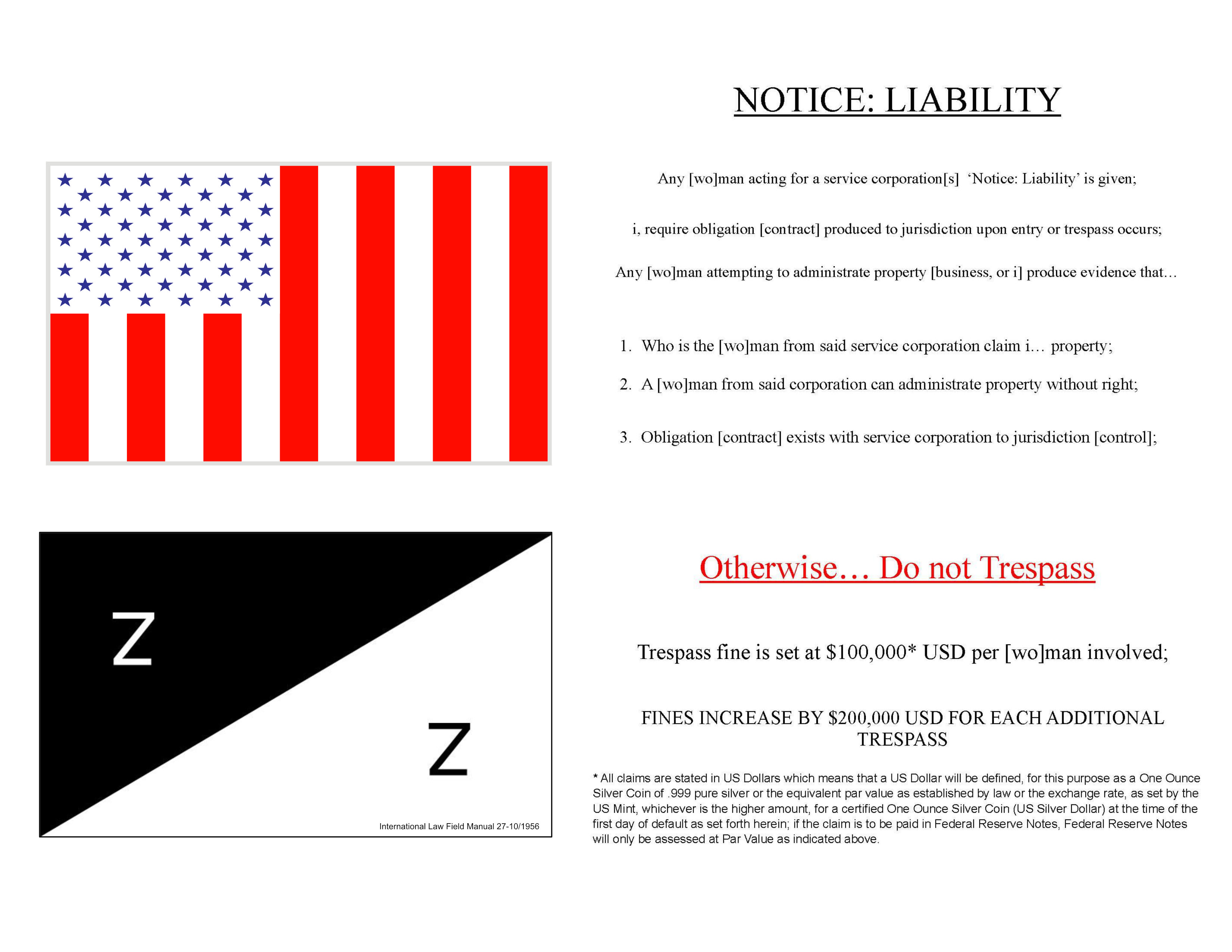 Notice: Liability Sign - Signs - ASN Plates and More | Sign Maker in ...