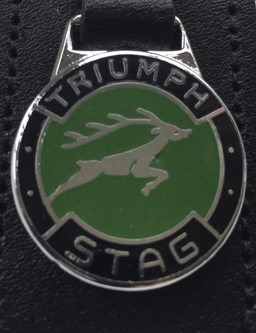 Triumph Stag (green) Enamel Badge - Handmade Classic Car Leather Key ...