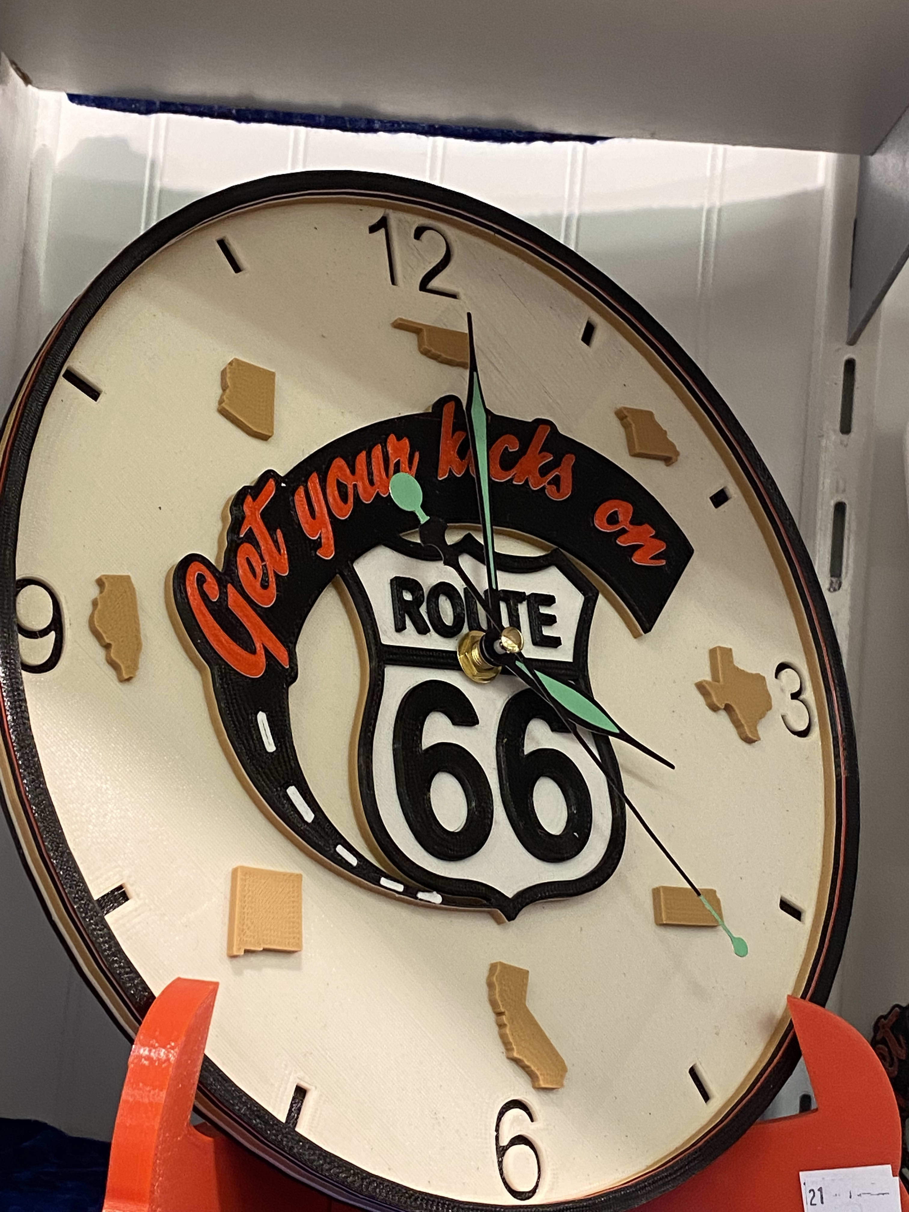 THE NEW STYLE ROUTE 66 CLOCK - CLOCKS - Jaws 3D Print and Design LLC - 3D Printing | Oklahoma City
