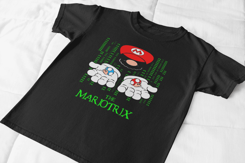 Mario Matrix - Gamer - Heirarchy Designs | Custom T-Shirt Store in Anaheim