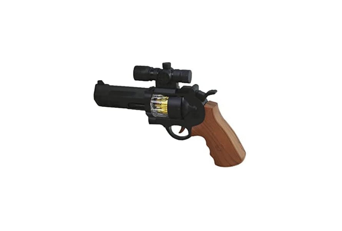 Toy Revolver with sounds, lights, movement and image projections