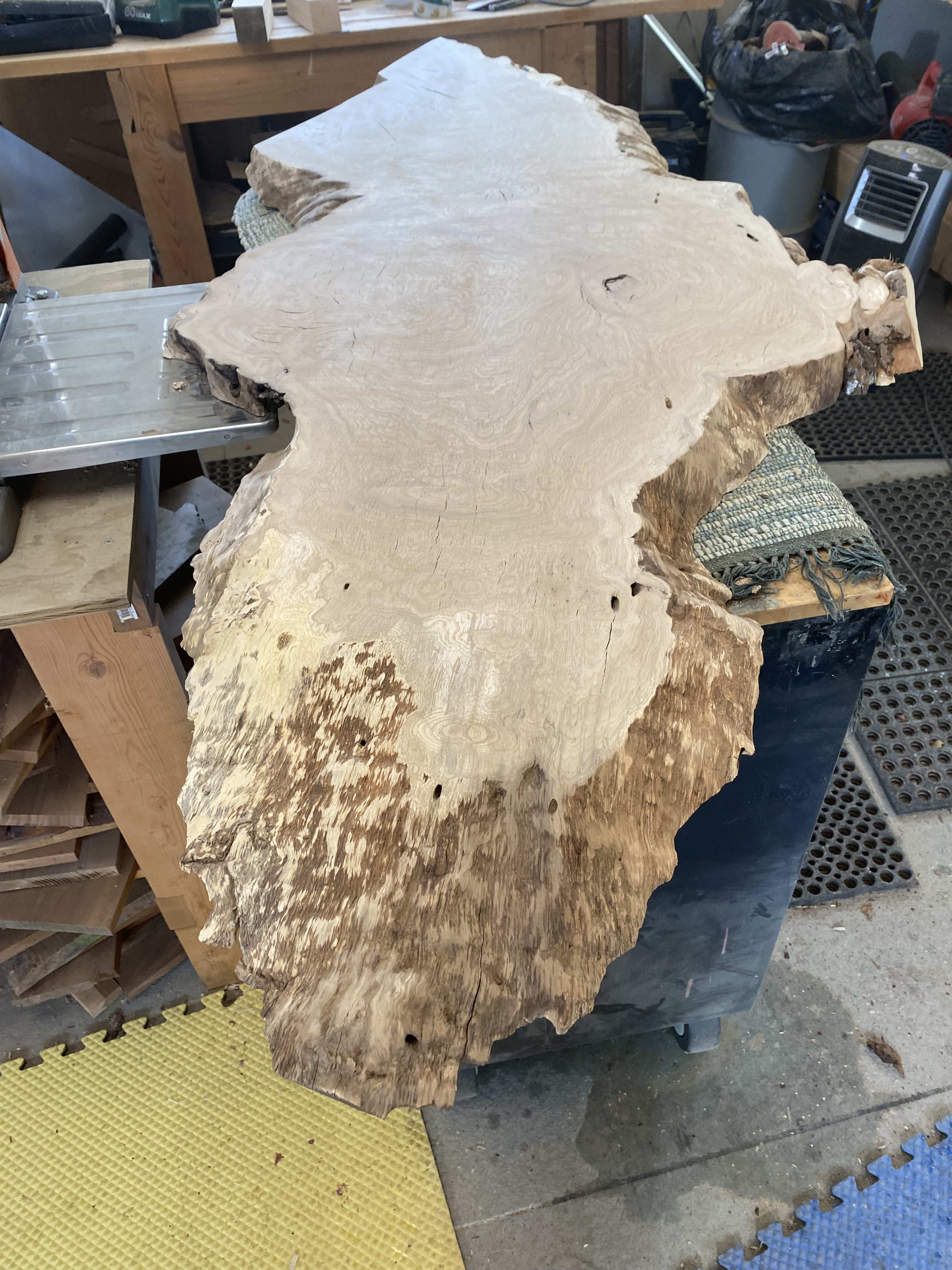 Bur Oak Tree Branch Slab - Wood Slabs - Buffalo Oak Woodworking ...