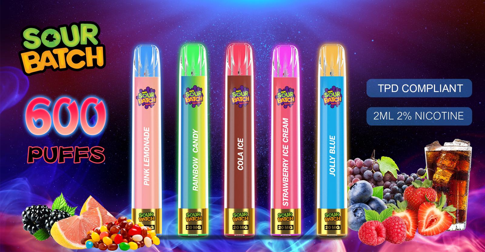 SOUR BATCH 600 PUFFS - JOLLY FANTA - Disposable Vapes - Millennium ...