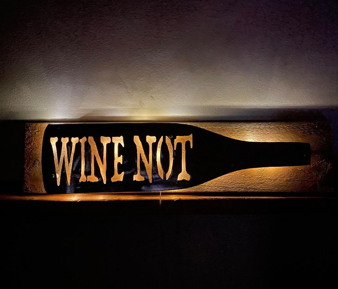 "Wine Not" - Metal Signs - Upper Mountain Innovations LLC | Wood ...