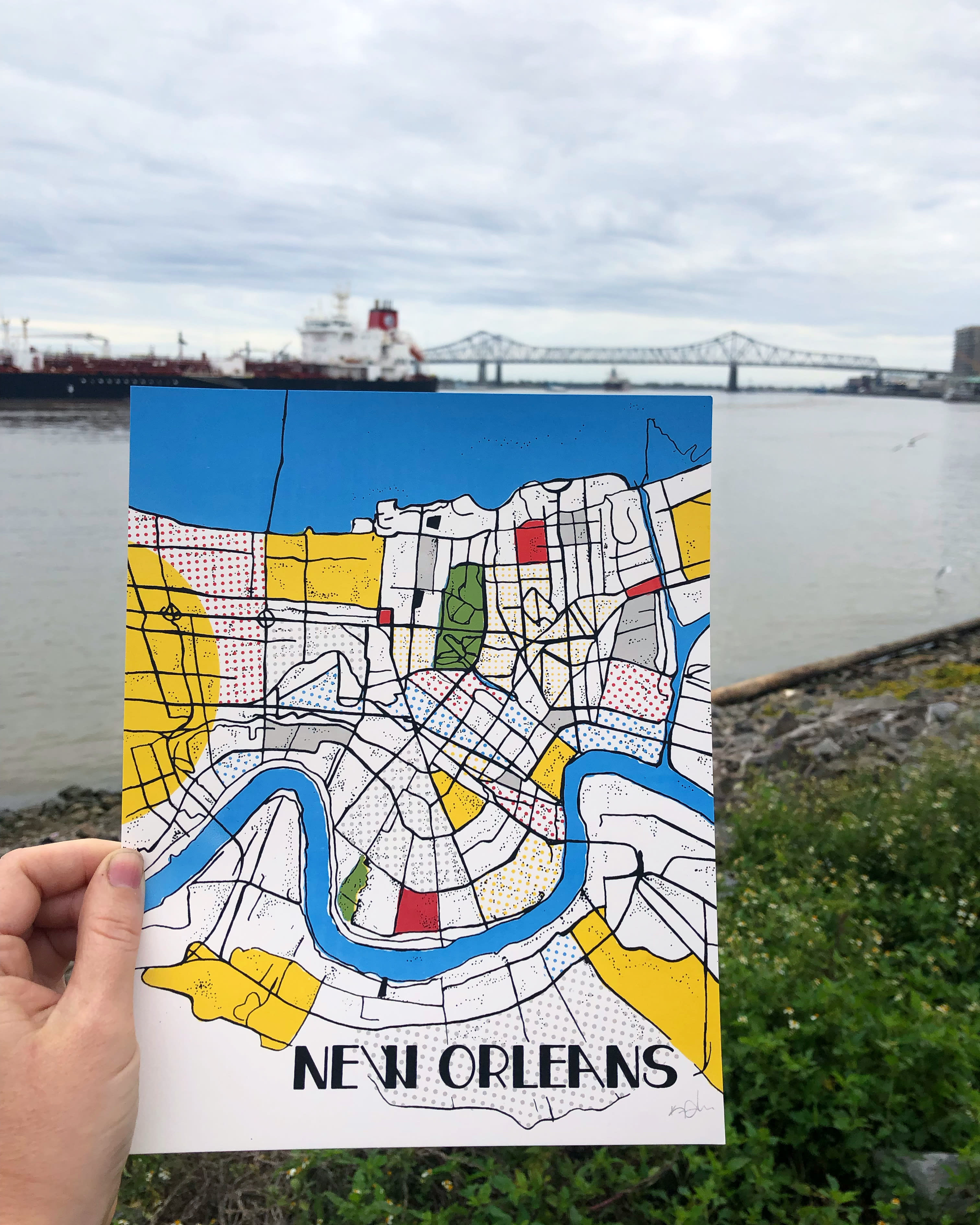 NOLA map by Kiernan Dunn - Our Online Collection - - Dutch Alley Artist ...