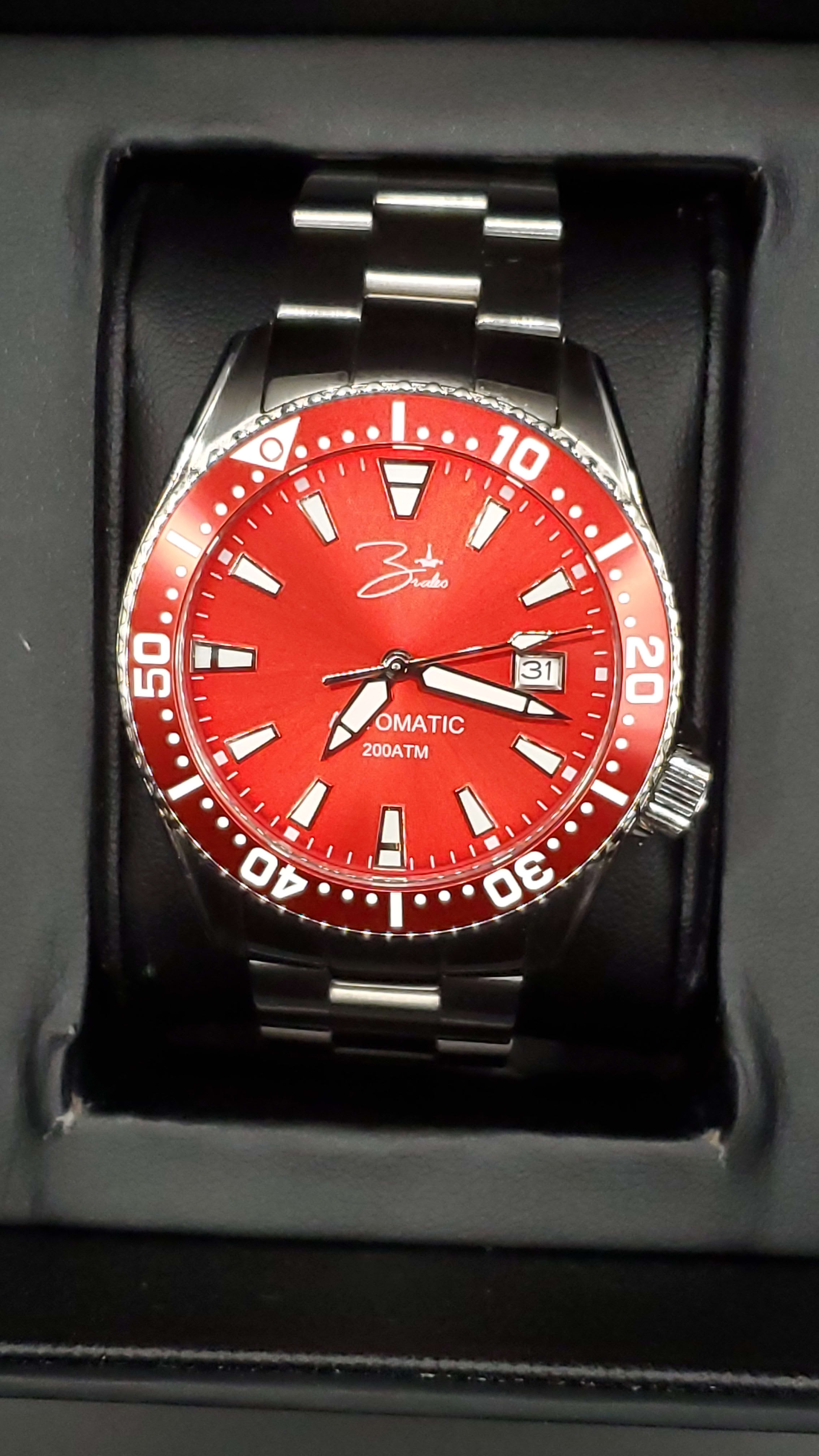 Crimson Liquid Red - Watches - Braleo Designs - High-Quality Microbrand ...