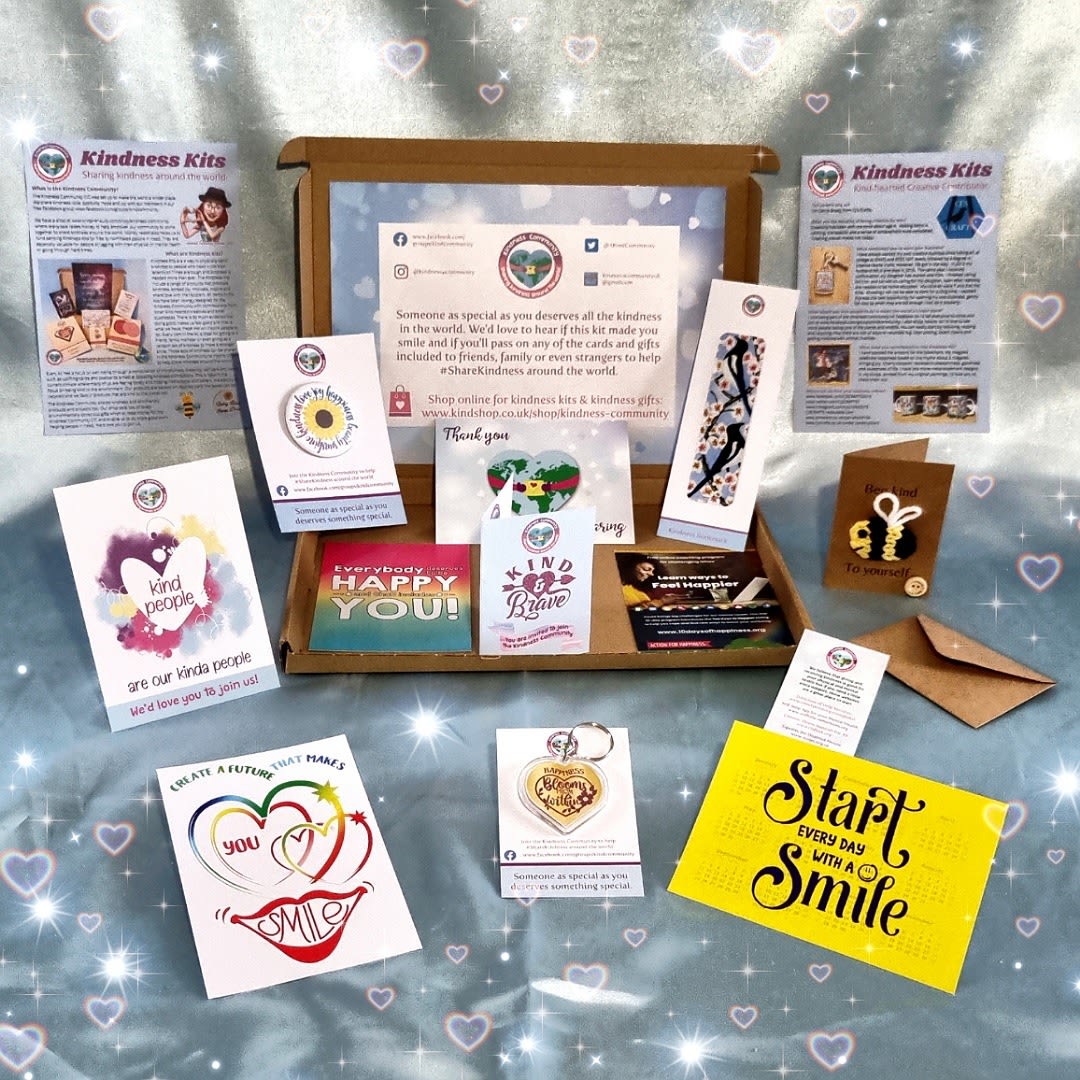 Happiness Themed Kindness Kit. Positivity Gift Care Package. Letterbox Gift