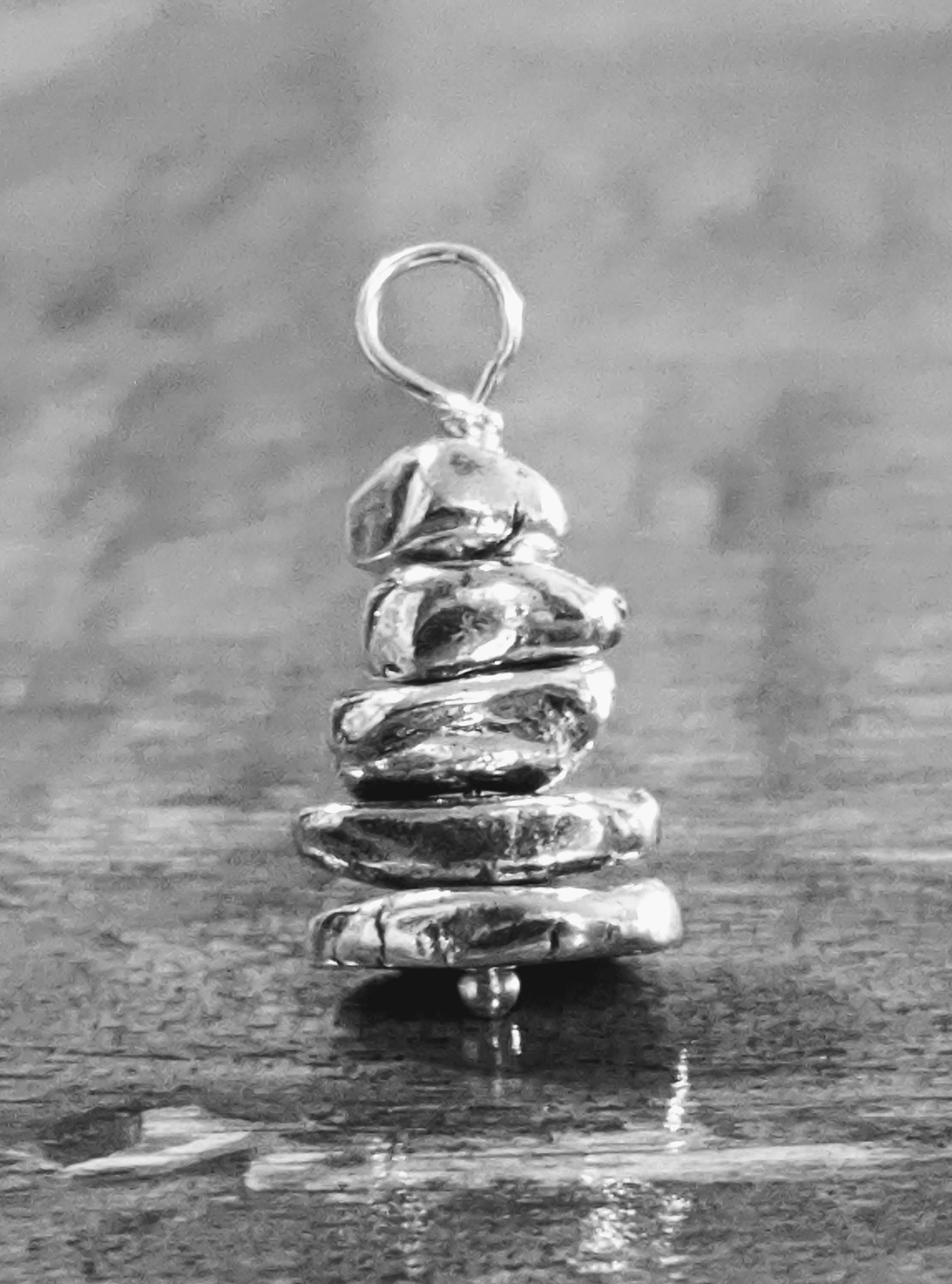 Cairn Rock Stack Talisman - Pendants - Seaside Silver Jewelry ...