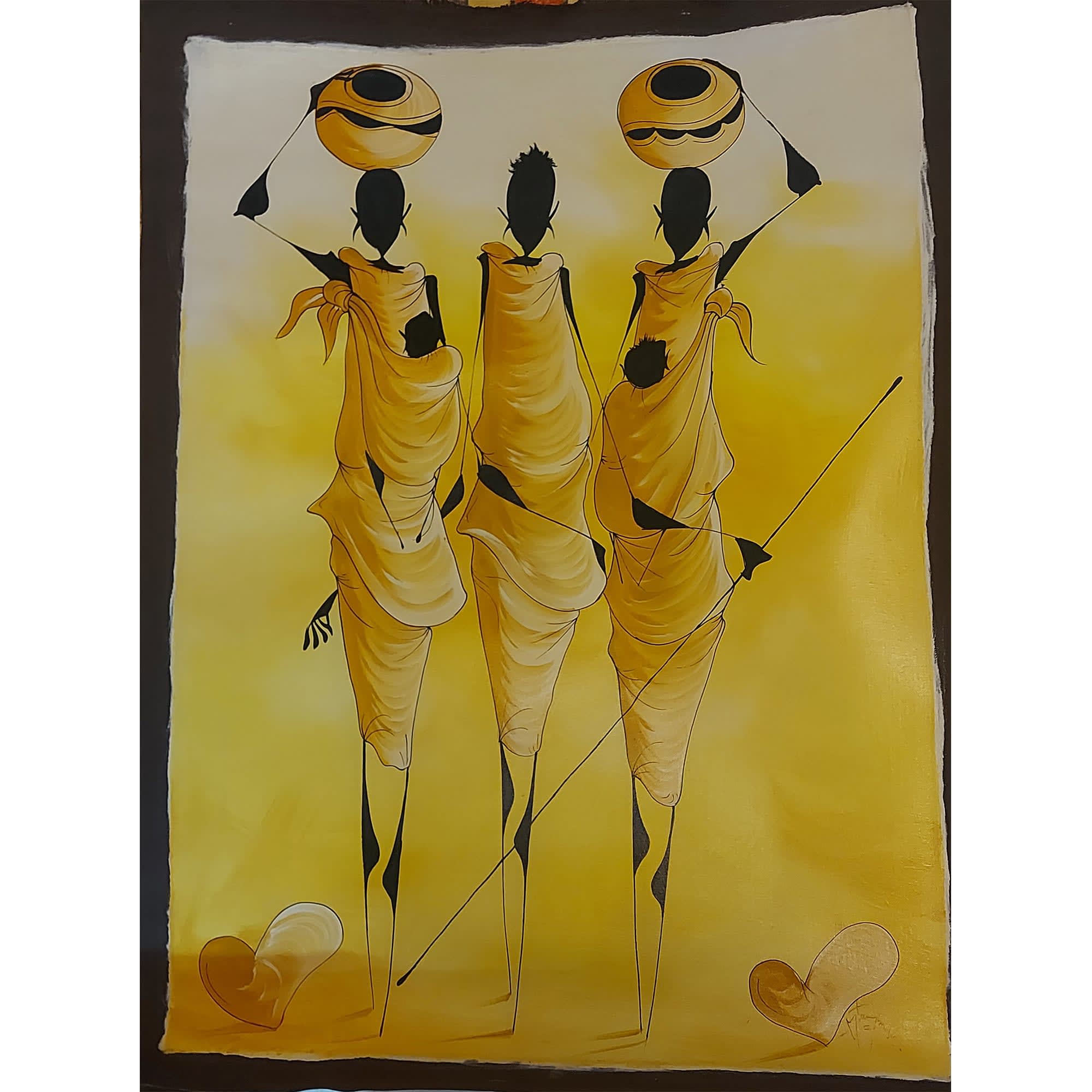 African Tribe Original Oil Painting 60x79 cm - Original Oil Paintings ...