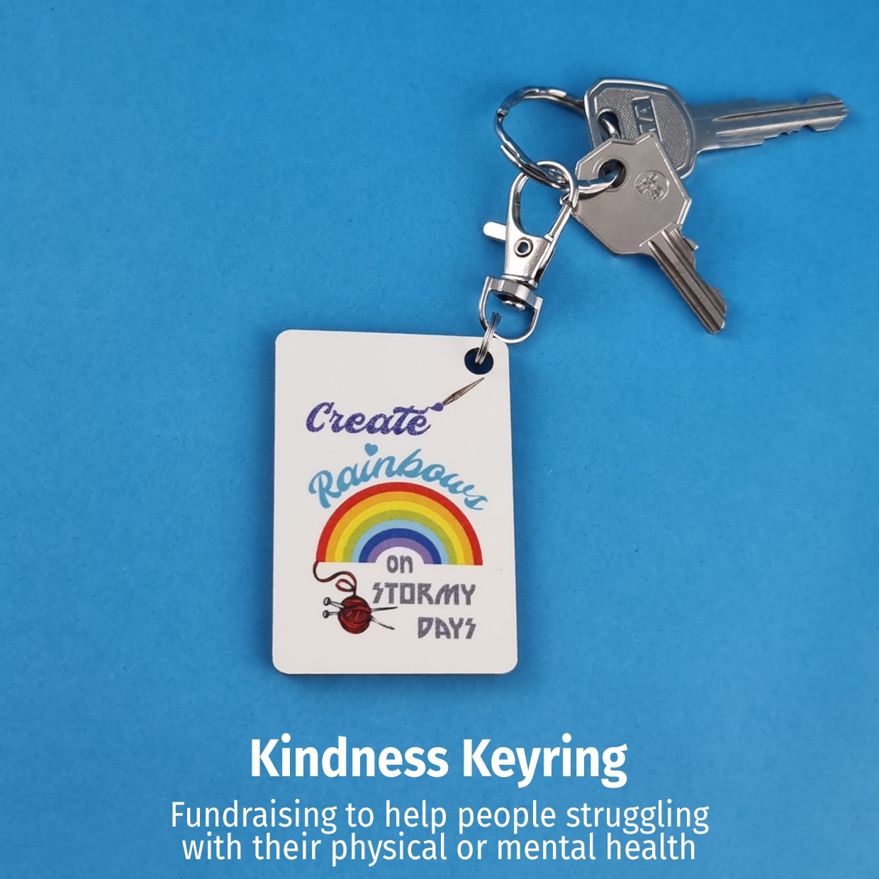 Create Rainbows Wooden Keyring - Kindness Keyrings - Kindness Community ...