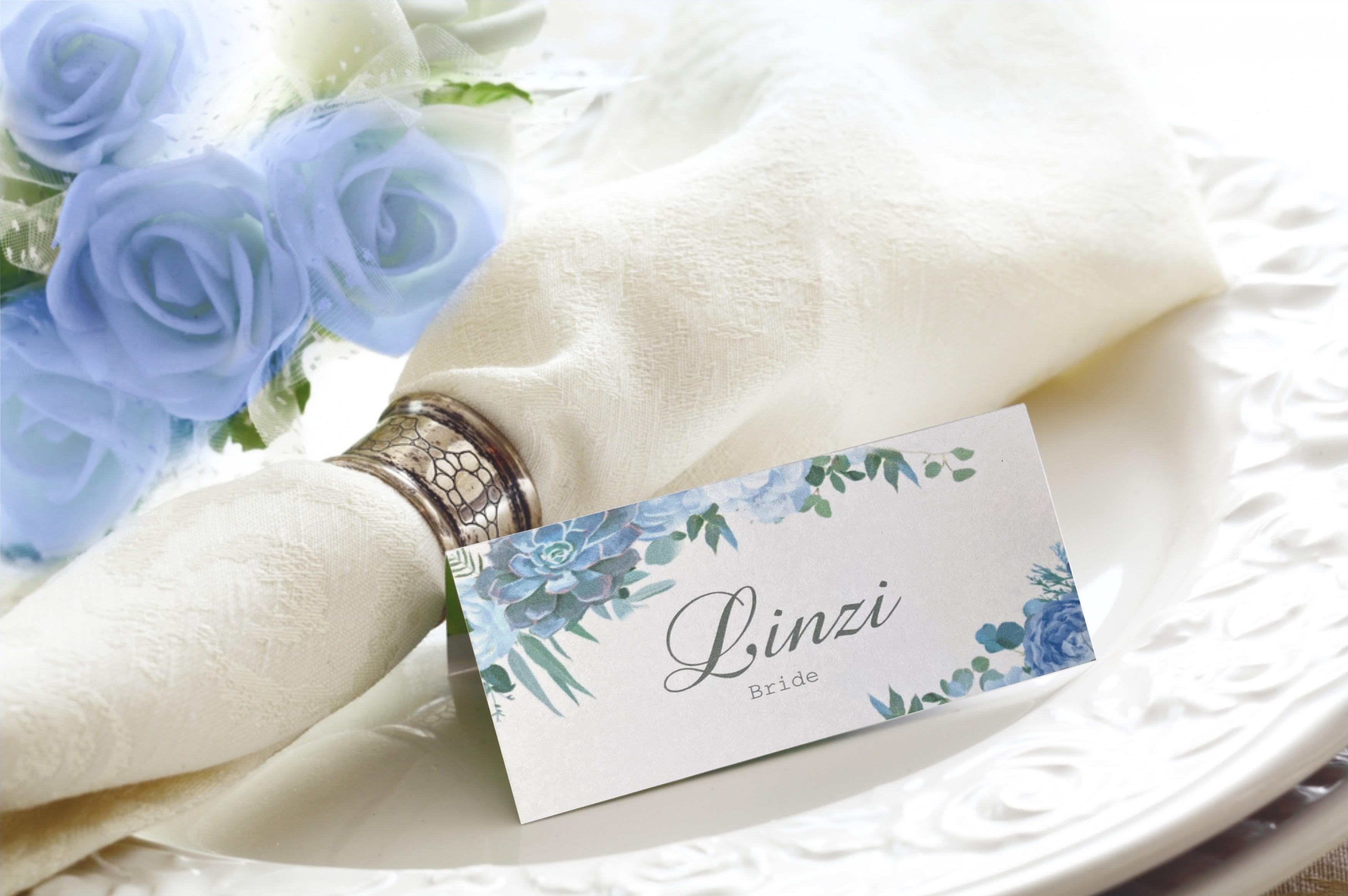 Place Card Folded - Shop cards invites and favours - Depiction Art and ...