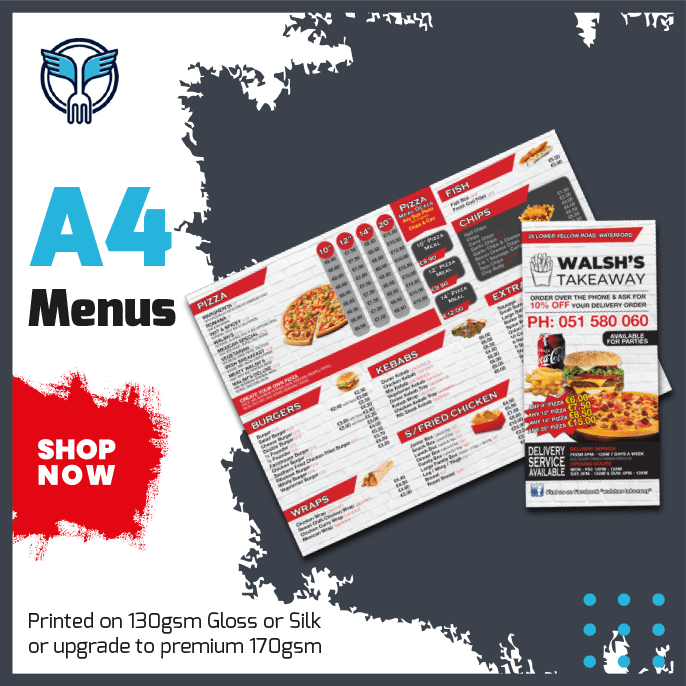A4 Menu - Menu Printing - Fastfood Flyers | Design & Print Company ...