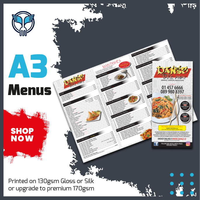 A3 Menu - Menu Printing - Fastfood Flyers | Design & Print Company ...