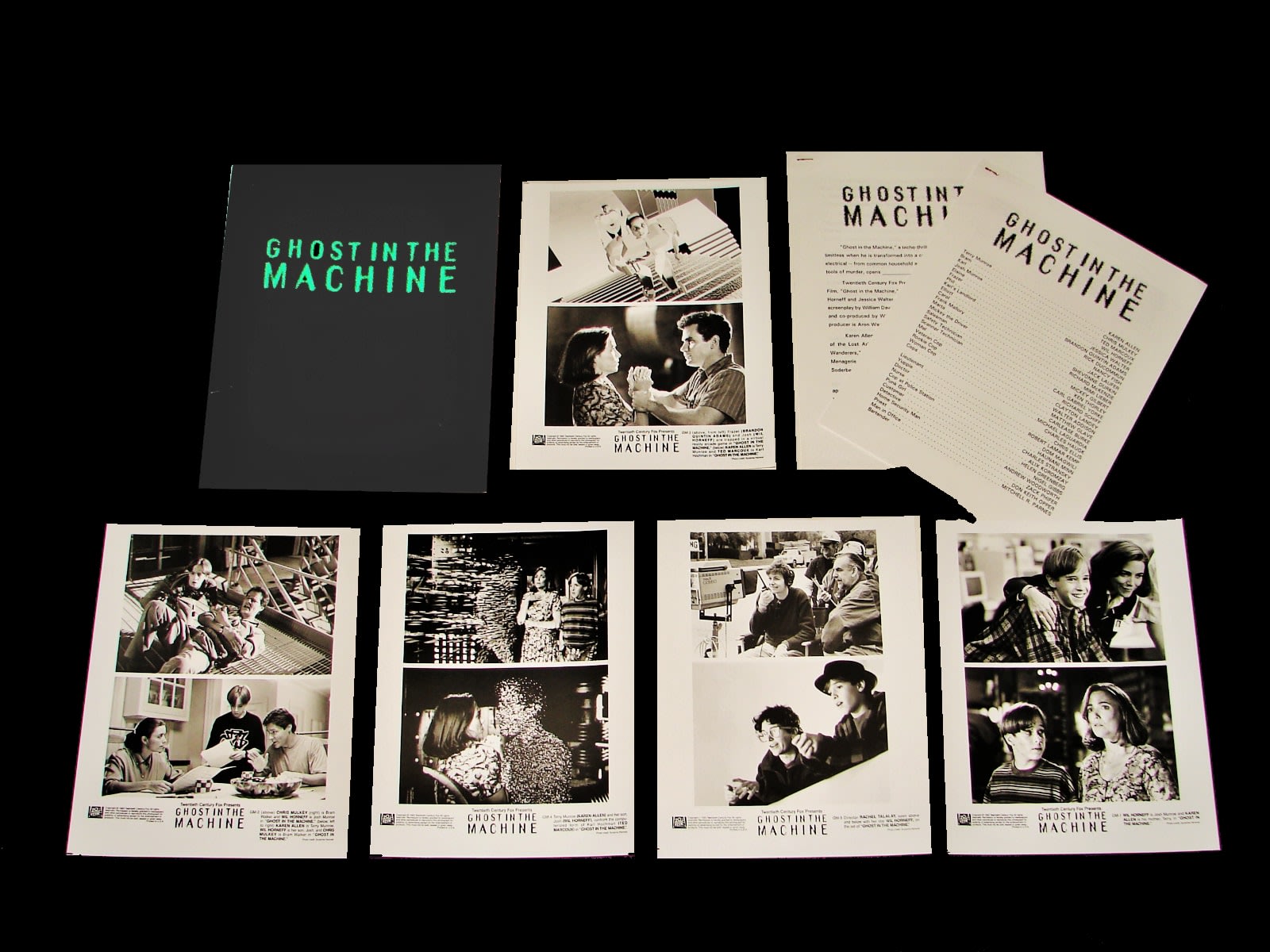 1993 GHOST IN THE MACHINE Movie PRESS KIT Karen Allen Chris Mulkey Ted ...