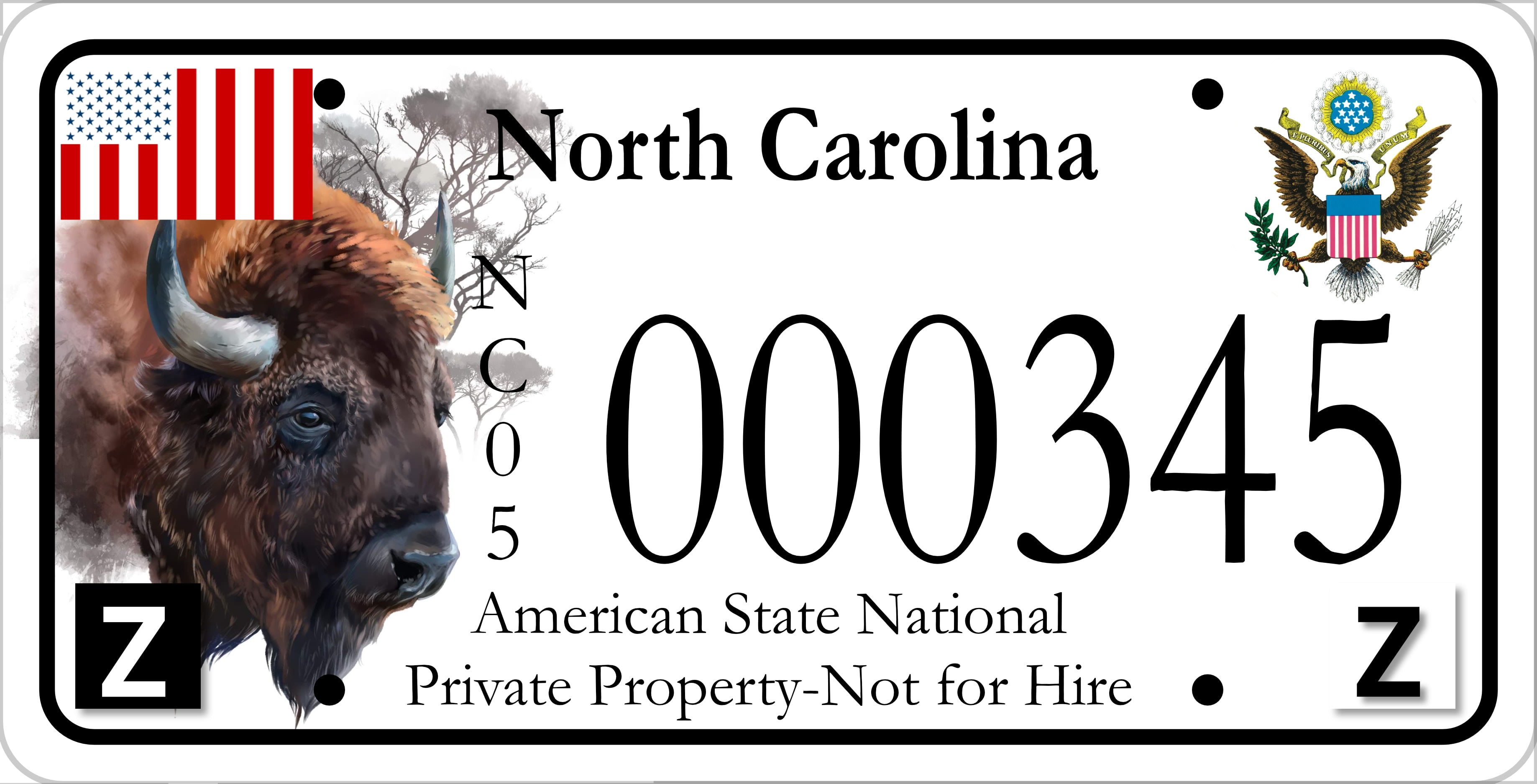 Bison Z-Tag - Status Select Bison Z-Tag - ASN Plates and More | Sign ...