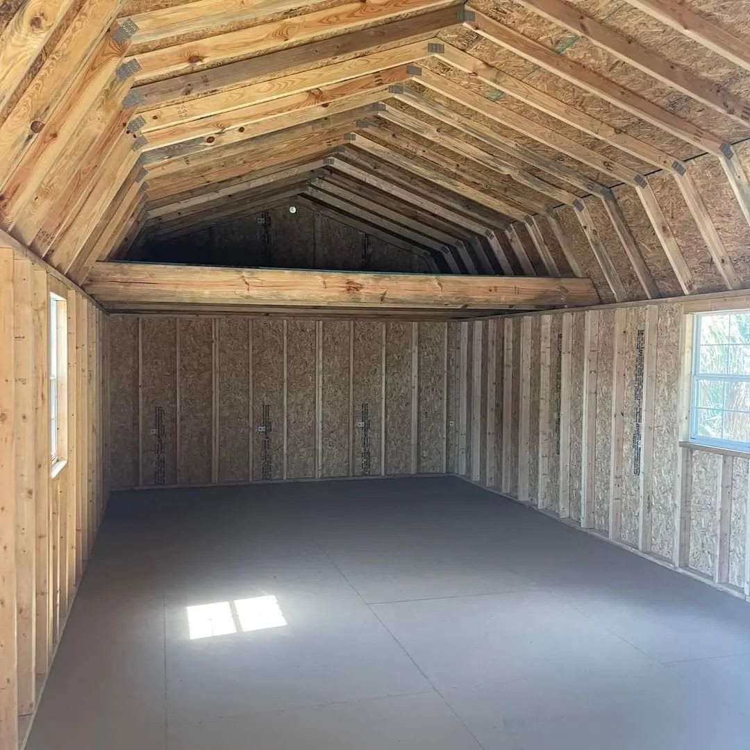 16x40 Lofted Barn Cabin Inside