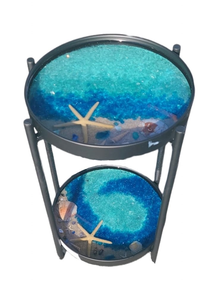 Interchangeable Black Metal Side Table - Tables - Beach Babe Custom ...