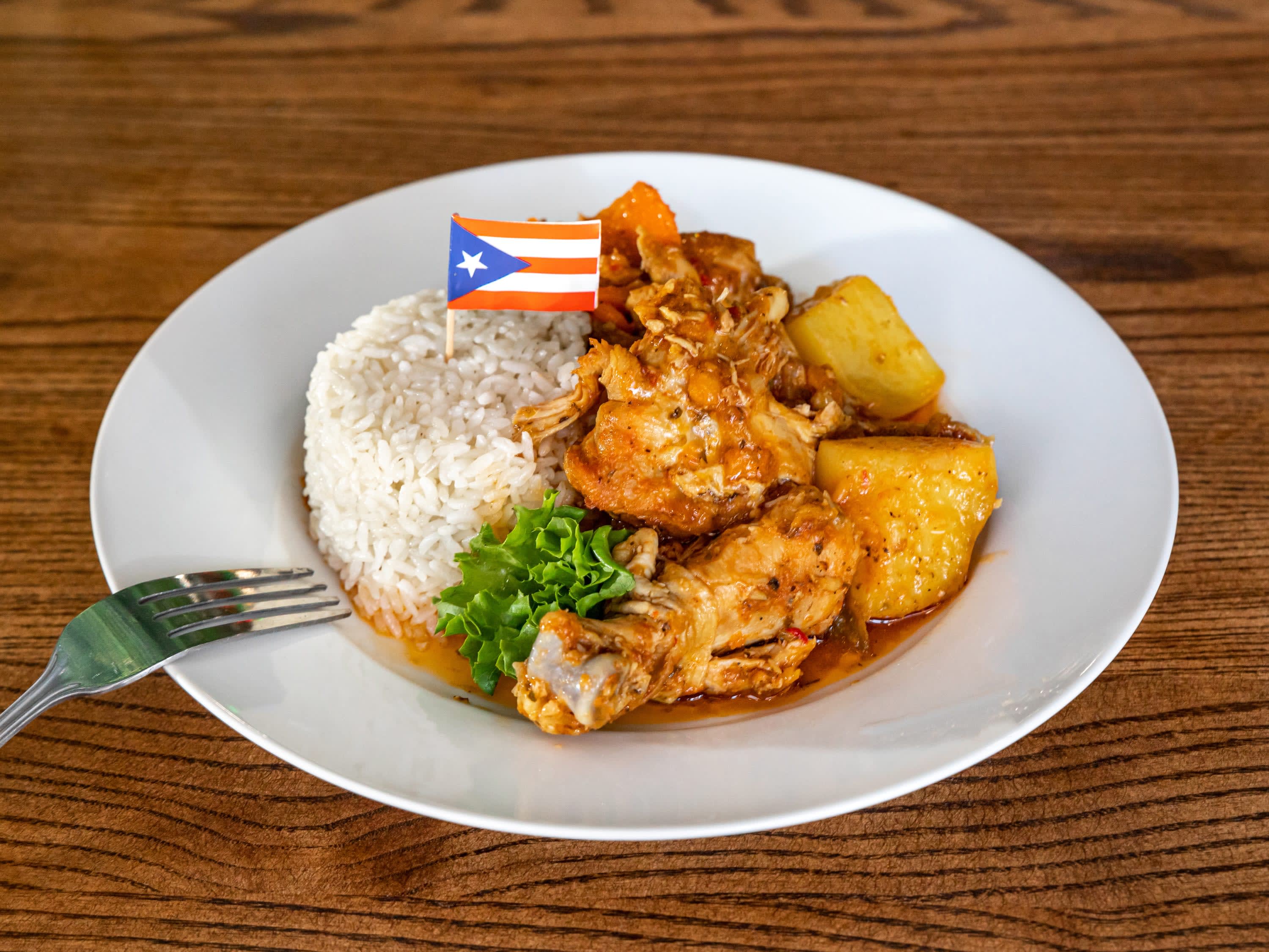 Pollo Guisado / Chicken Stew - Entrées - La Isla | Spanish Restaurant ...