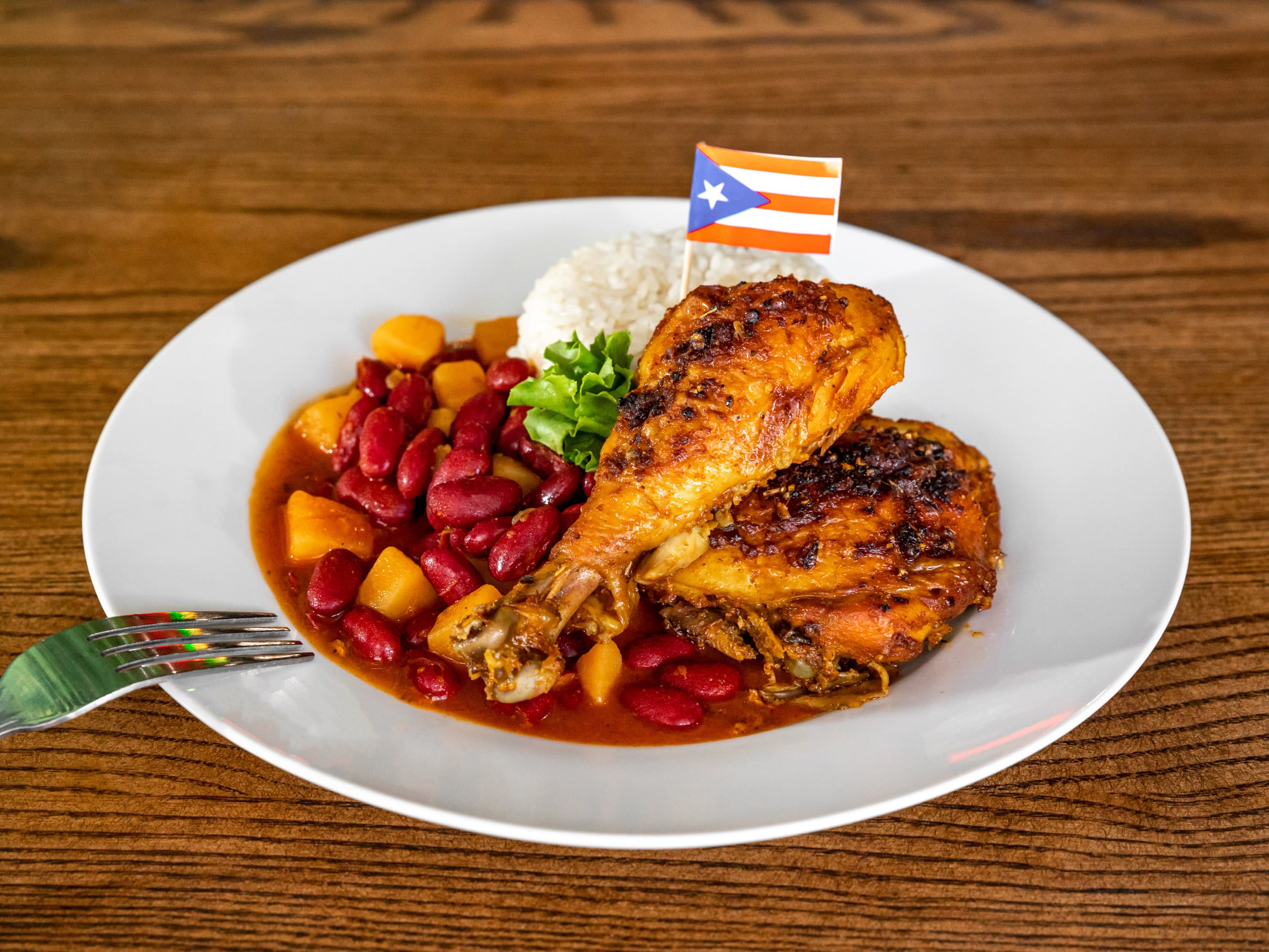 Pollo al Horno / Baked Chicken - Entrées - La Isla | Spanish Restaurant ...