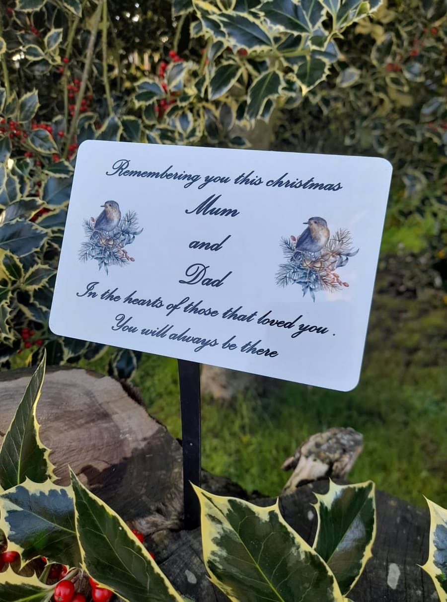 Christmas Grave Plaque Christmas Memorial Plaque Remembrance memorial ...