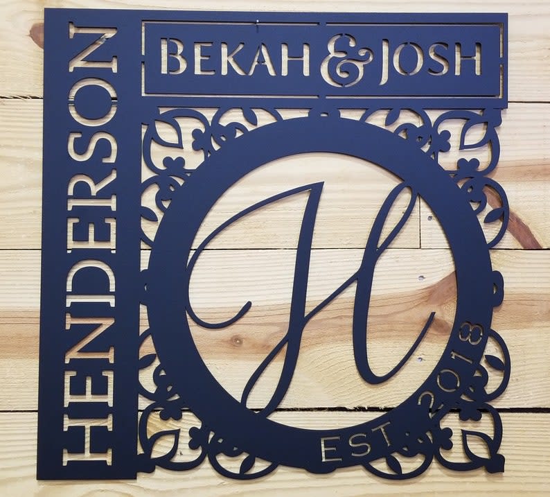 Date Scrollwork Sign - Metal - Hicks Graphics Co. - Signs, Decals ...